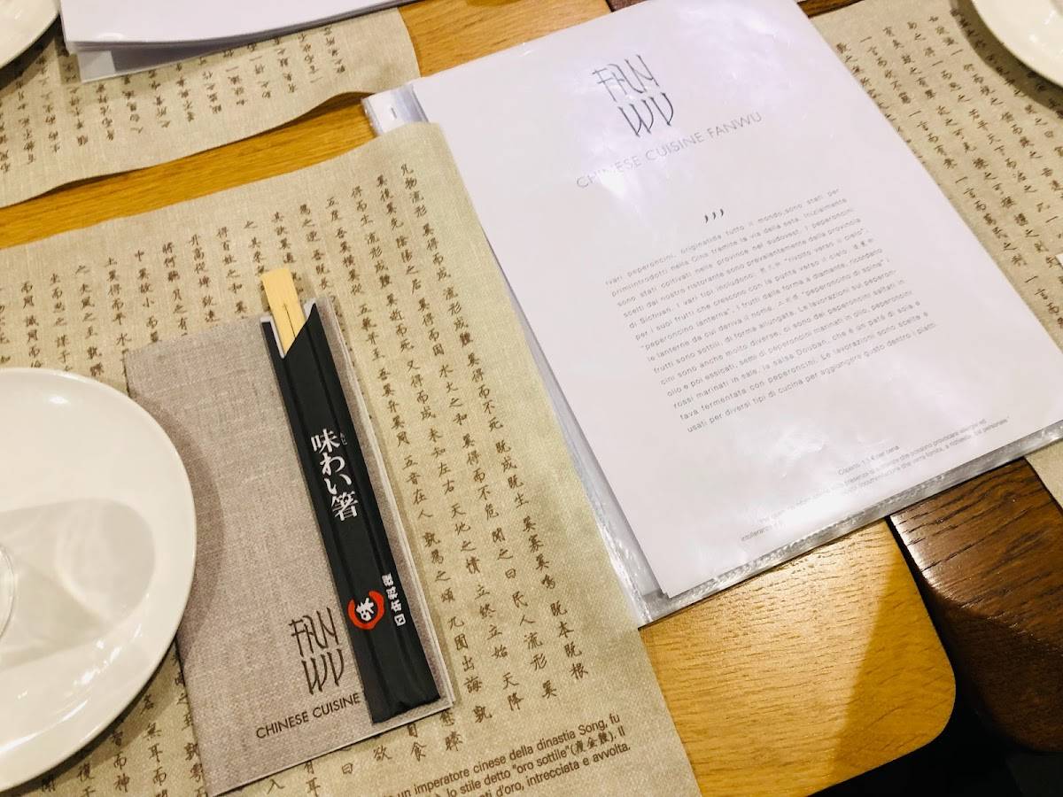 Menu da Fan Wu ristorante, Milano