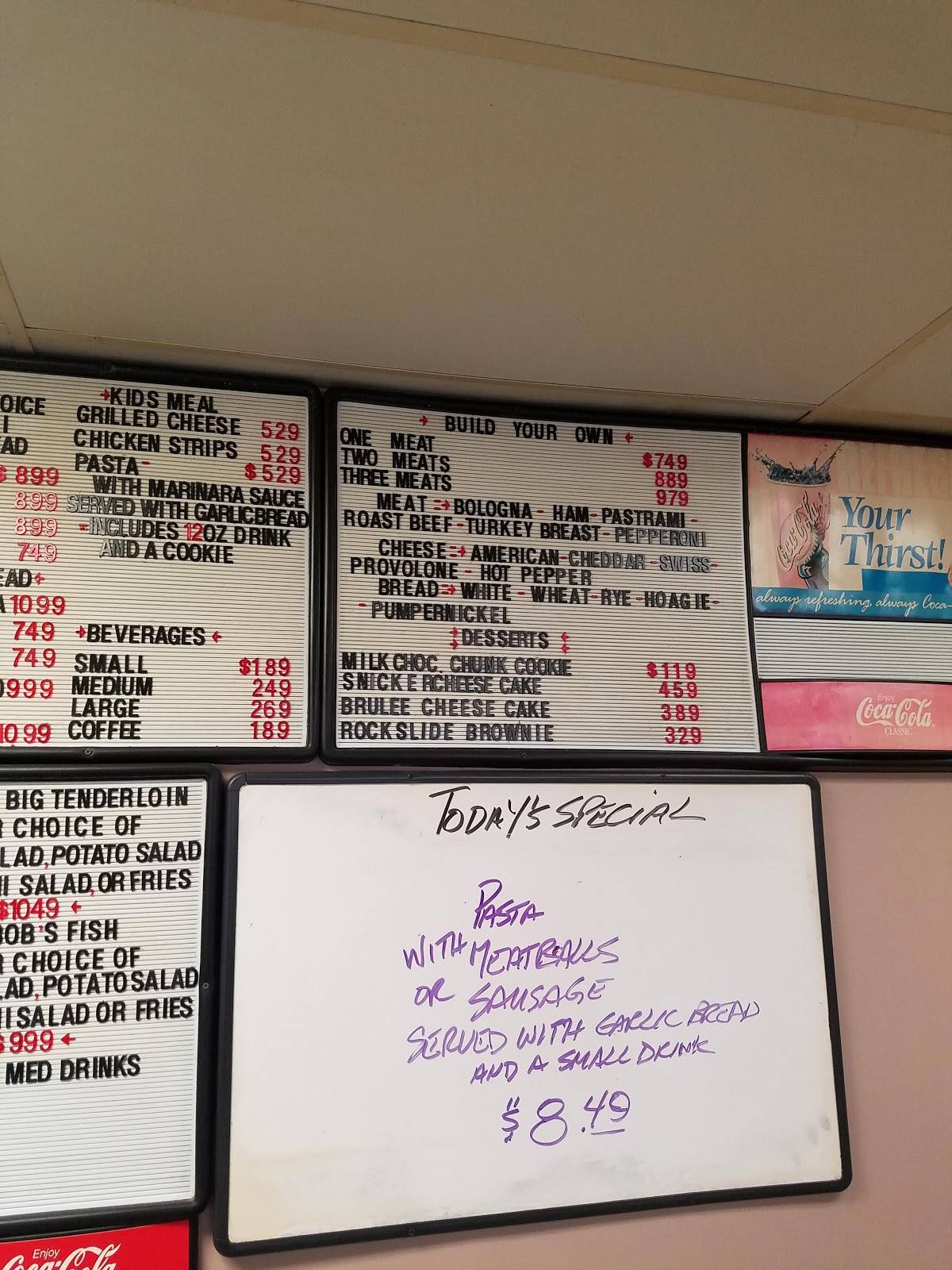 Menu at Giovanni's Italian Deli/Pasta restaurant, Gladstone
