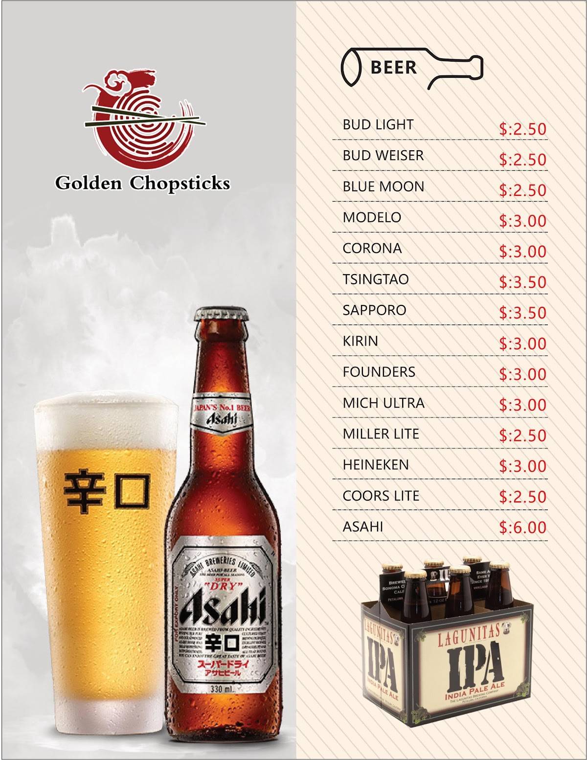Menu at Golden Chopsticks Buffet restaurant, Loves Park