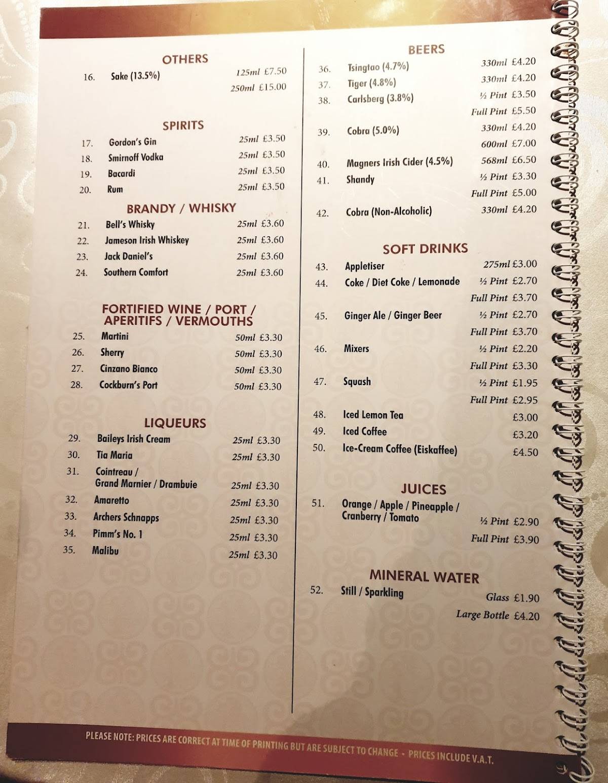 Menu at Golden Palace restaurant, Oxted, 40 Station Rd W