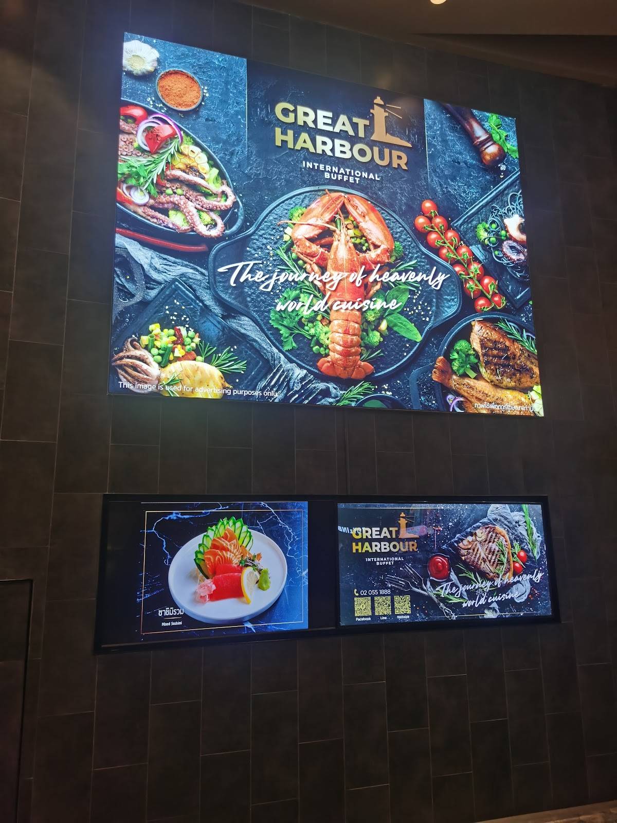 Menu at Great Harbour International Buffet restaurant, Bangkok