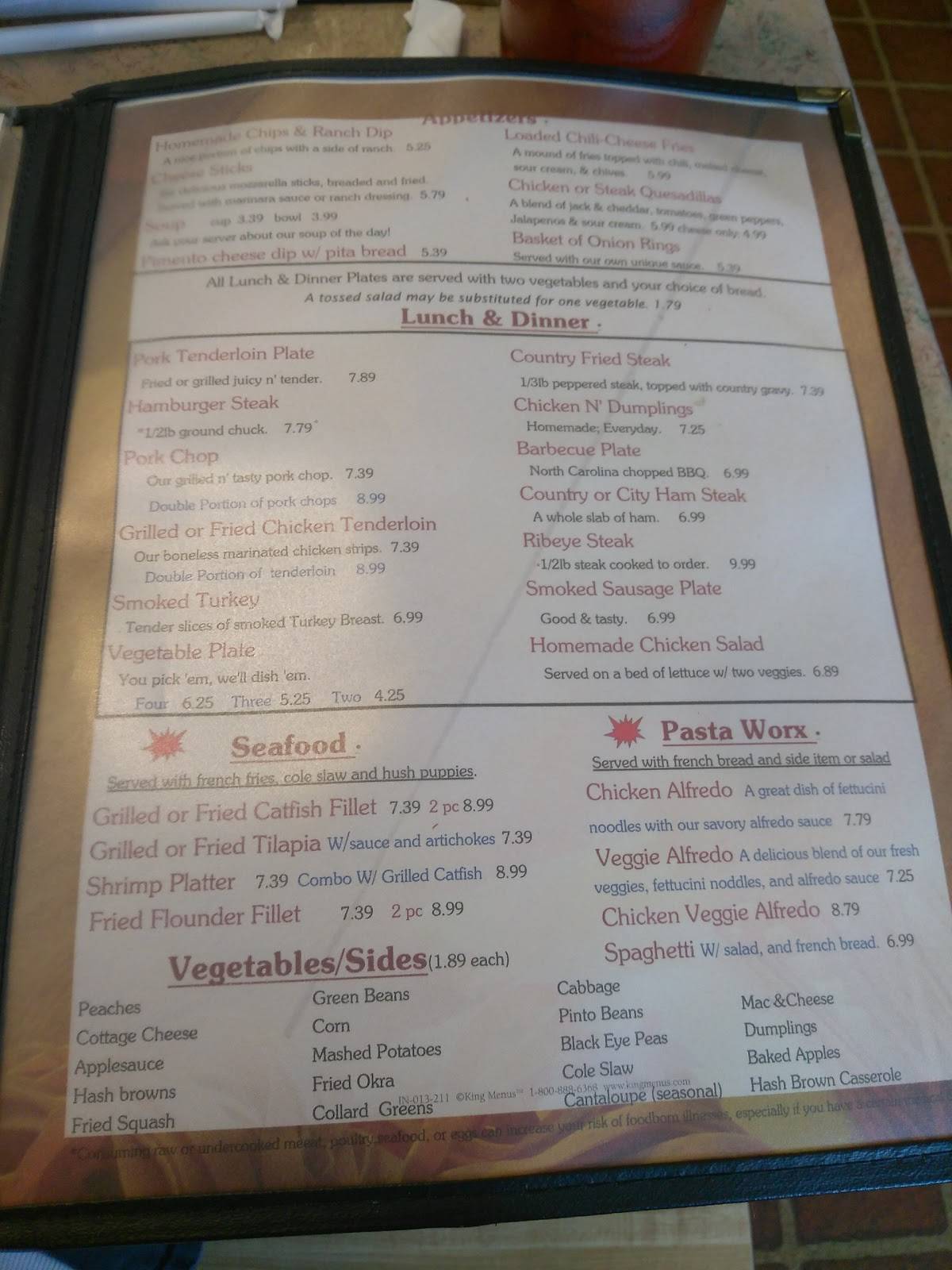 Menu at Grill Worx restaurant, Burlington, W Webb Ave