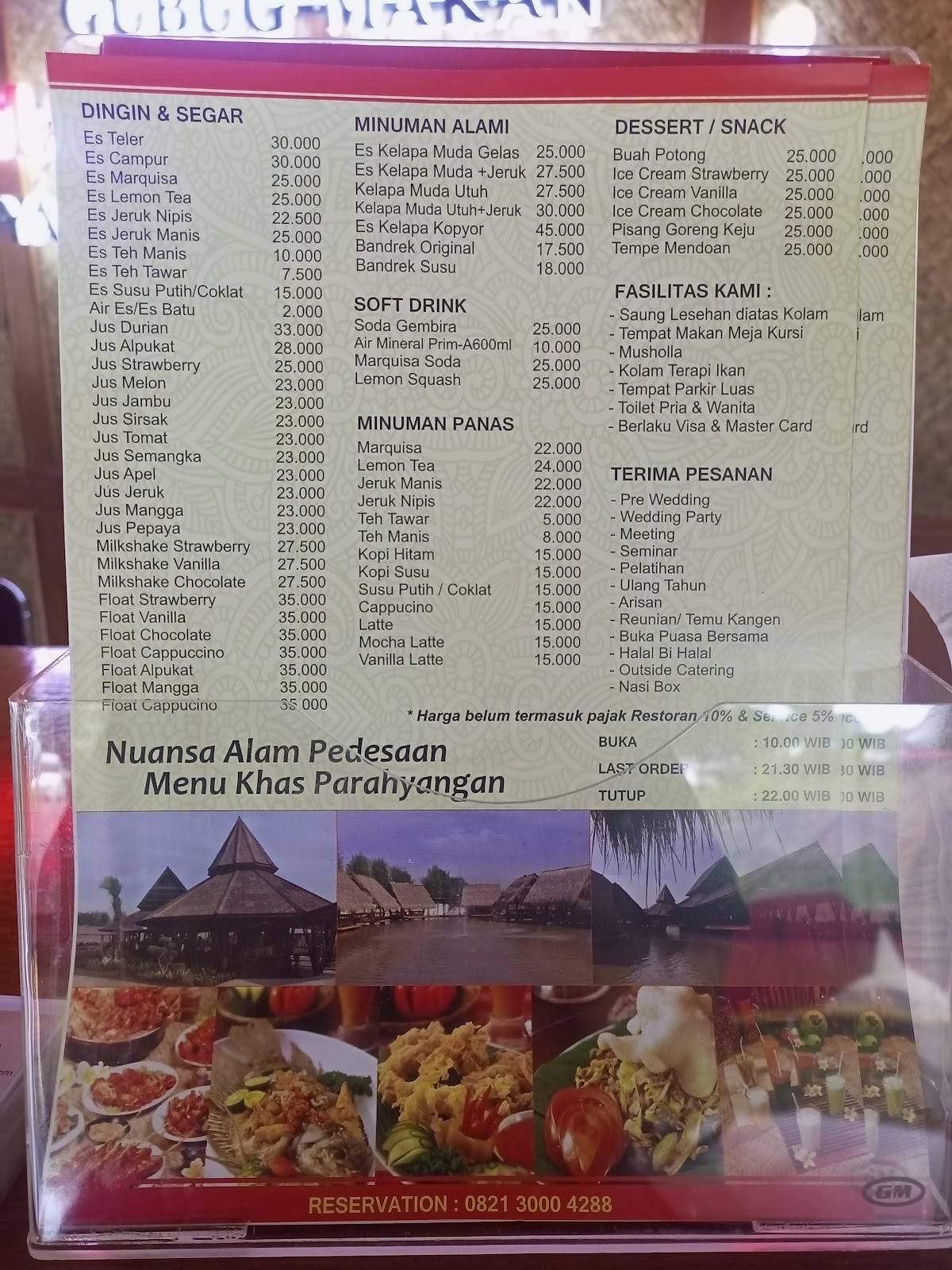 Menu at Gubug Makan Mang Engking Yani Golf Surabaya restaurant, Surabaya