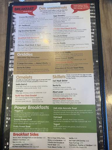 Menu at Hello Deli restaurant, Albuquerque, 7600 Jefferson St NE