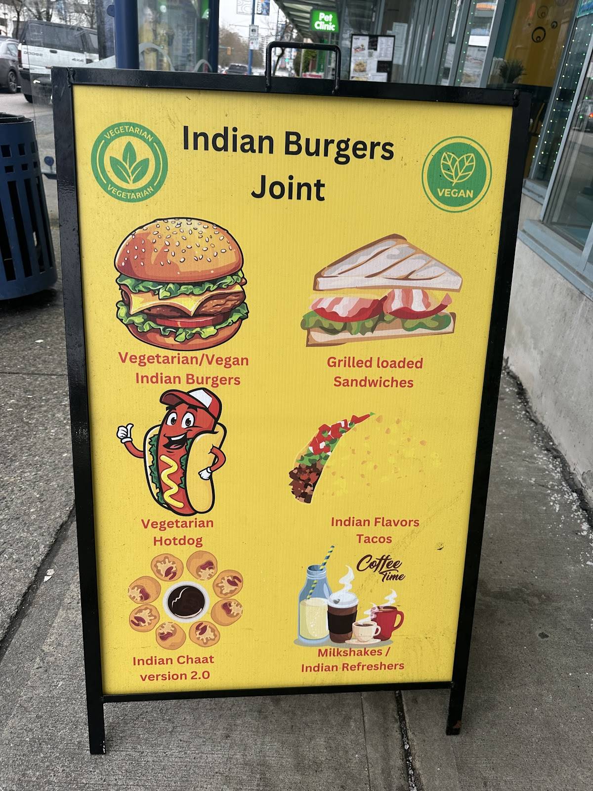 Menu at Indian Burgers Joint Kingsway restaurant, Vancouver