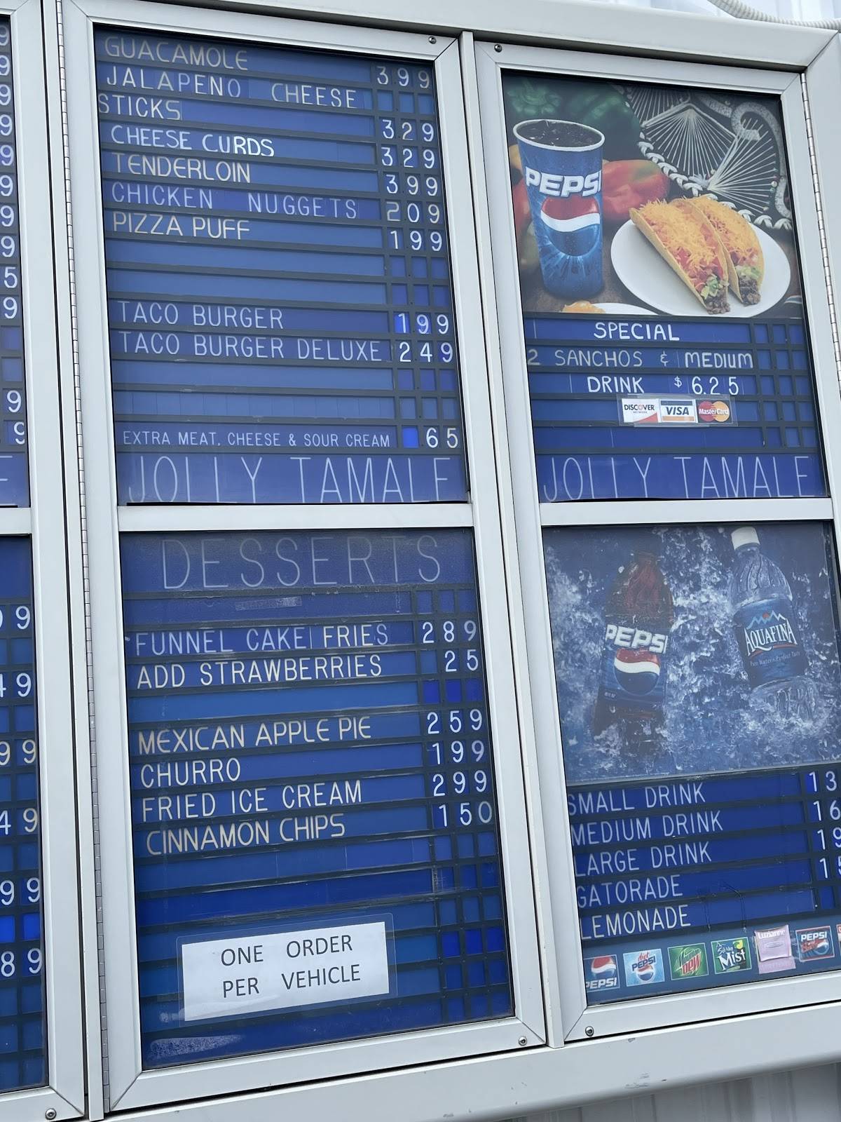 Menu at Jolly Tamale restaurant, Springfield, 803 S Dirksen Pkwy
