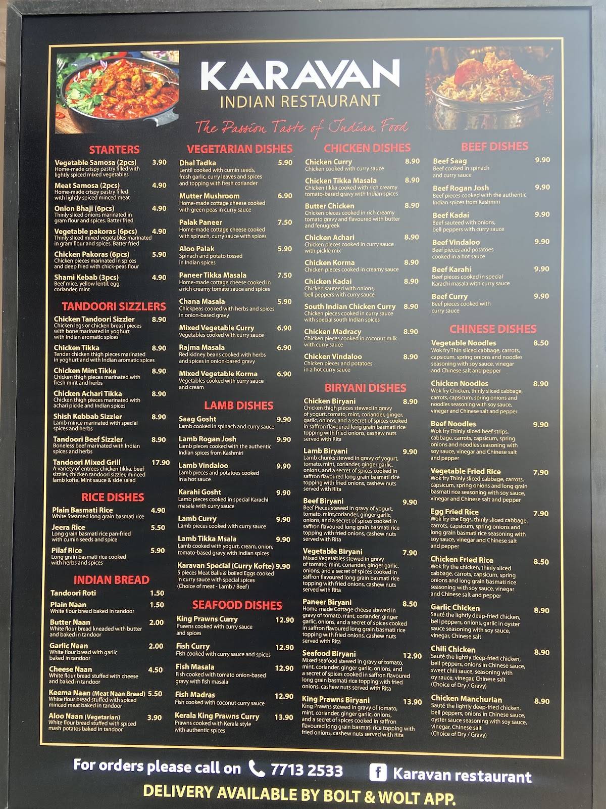 Menu at KARAVAN Turkish kebab & Indian RESTAURANT, Fgura