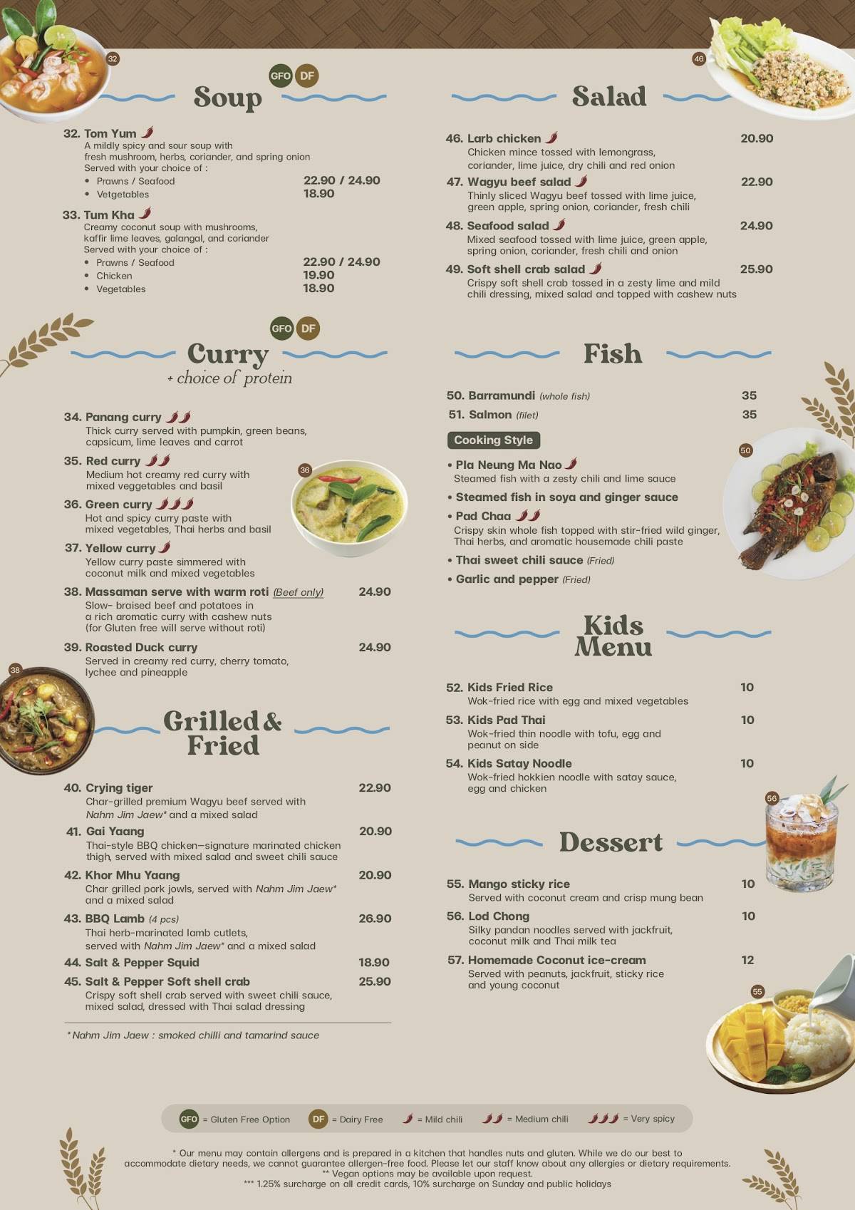 Menu at Khao Thai Little Bay restaurant, Little Bay