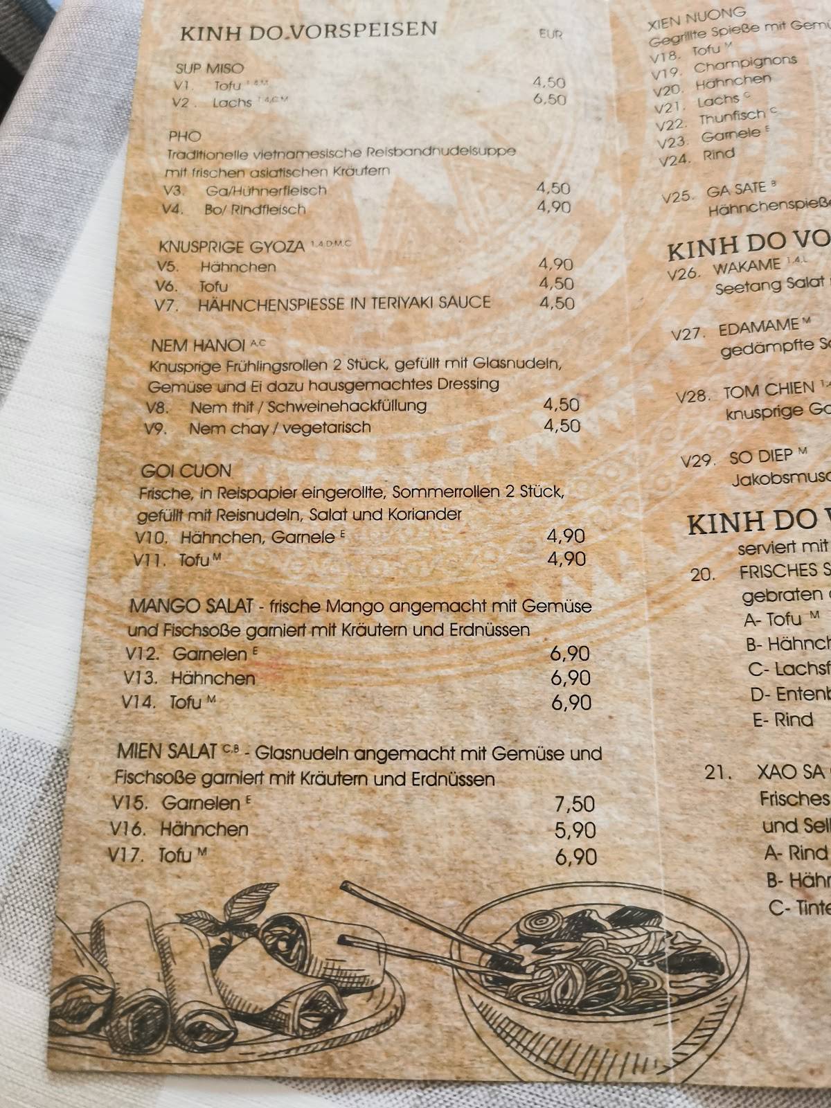 Menu at Kinh Do Magdeburg restaurant, Magdeburg