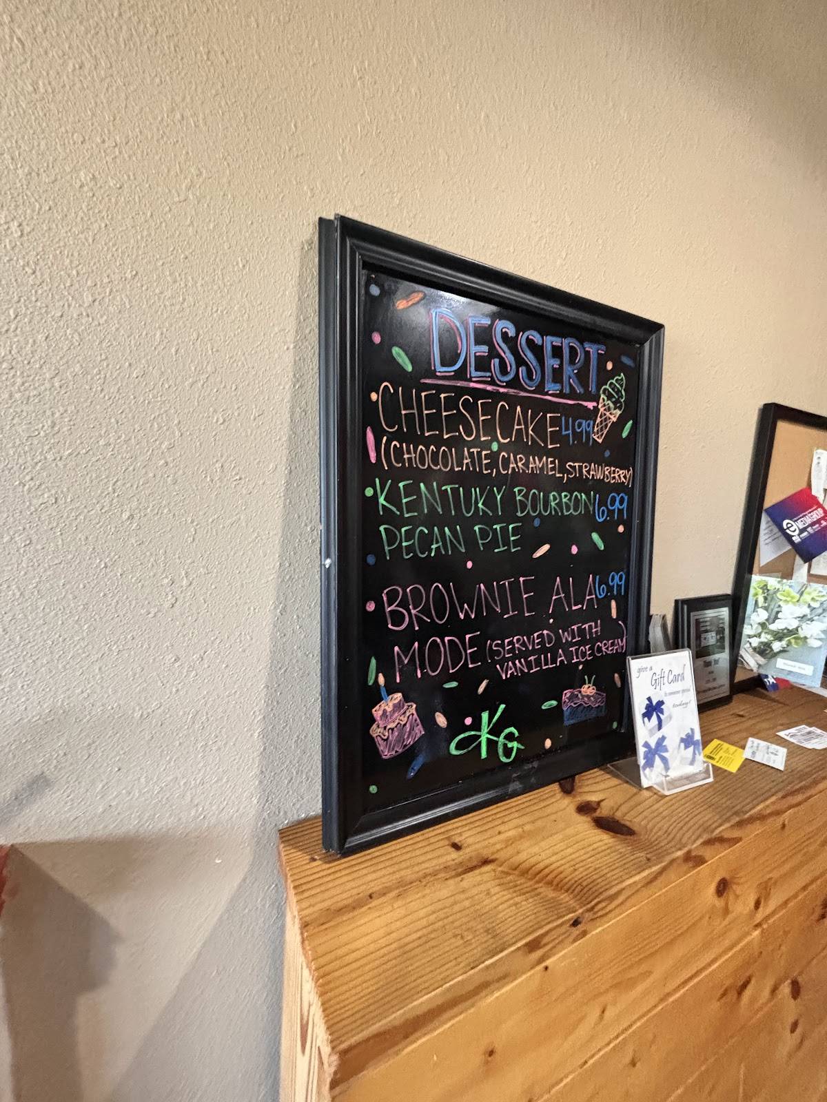 Menu at Kizer's Grill restaurant, Tyler, County Rd 165