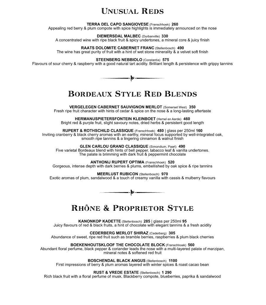 Menu at Kream Restaurant Brooklyn, Pretoria