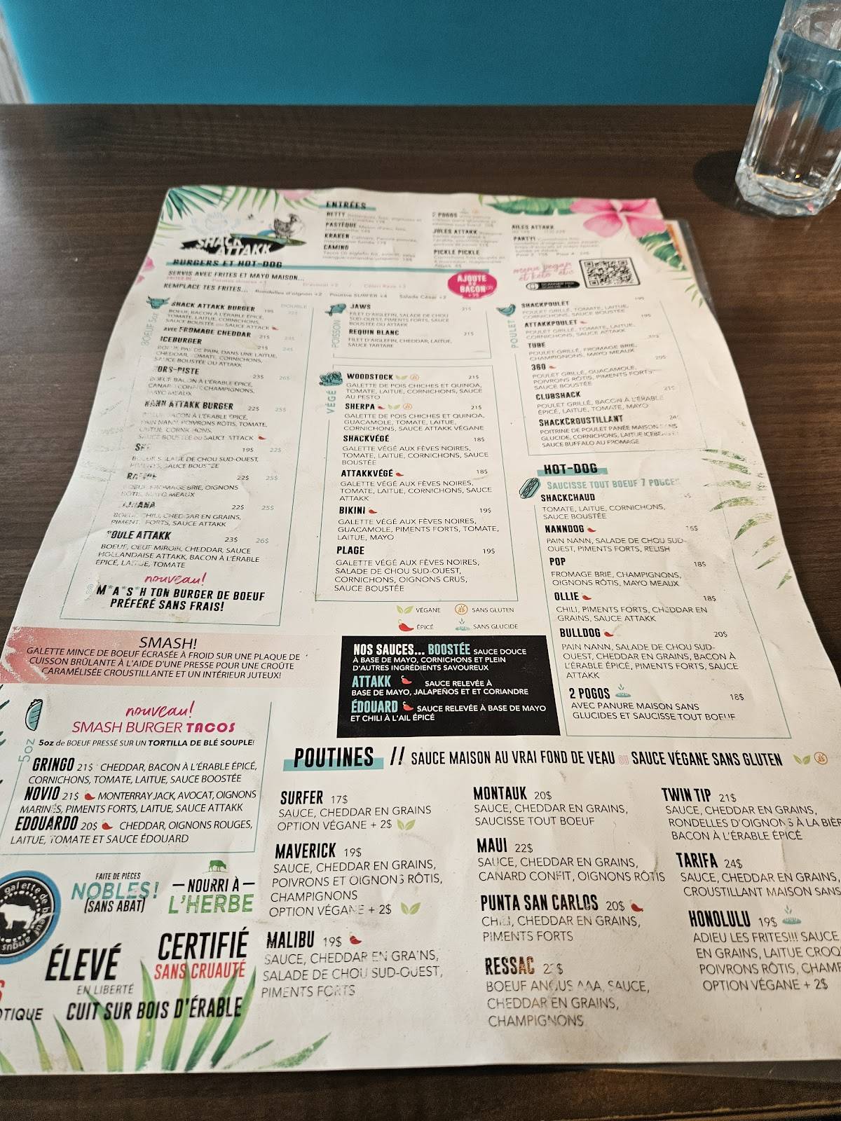 Menu au La Grand-Mère Poule & Shack Attakk Beaubien restaurant ...