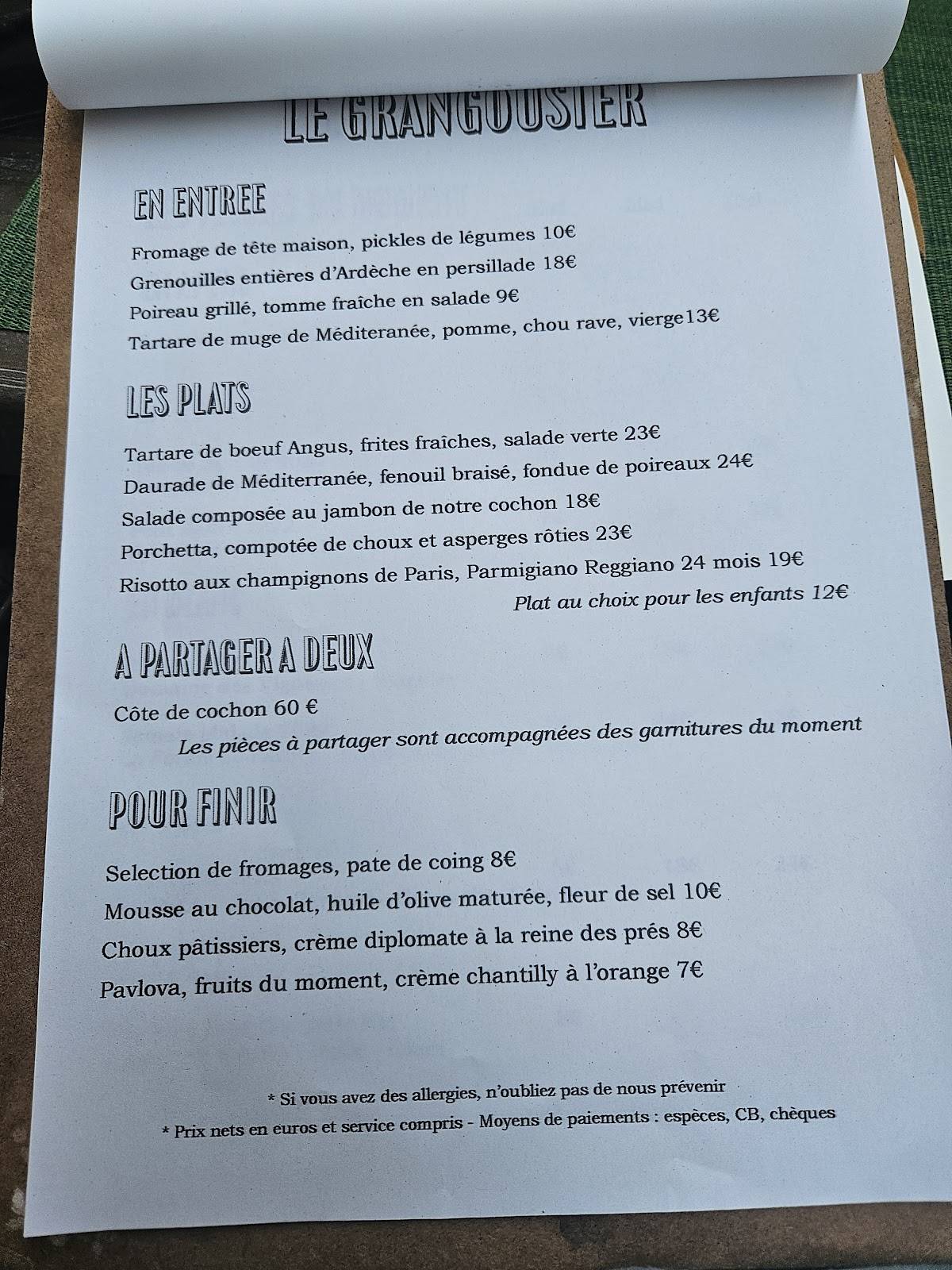 Restaurant Le Grangousier Les Vans – PPWBP