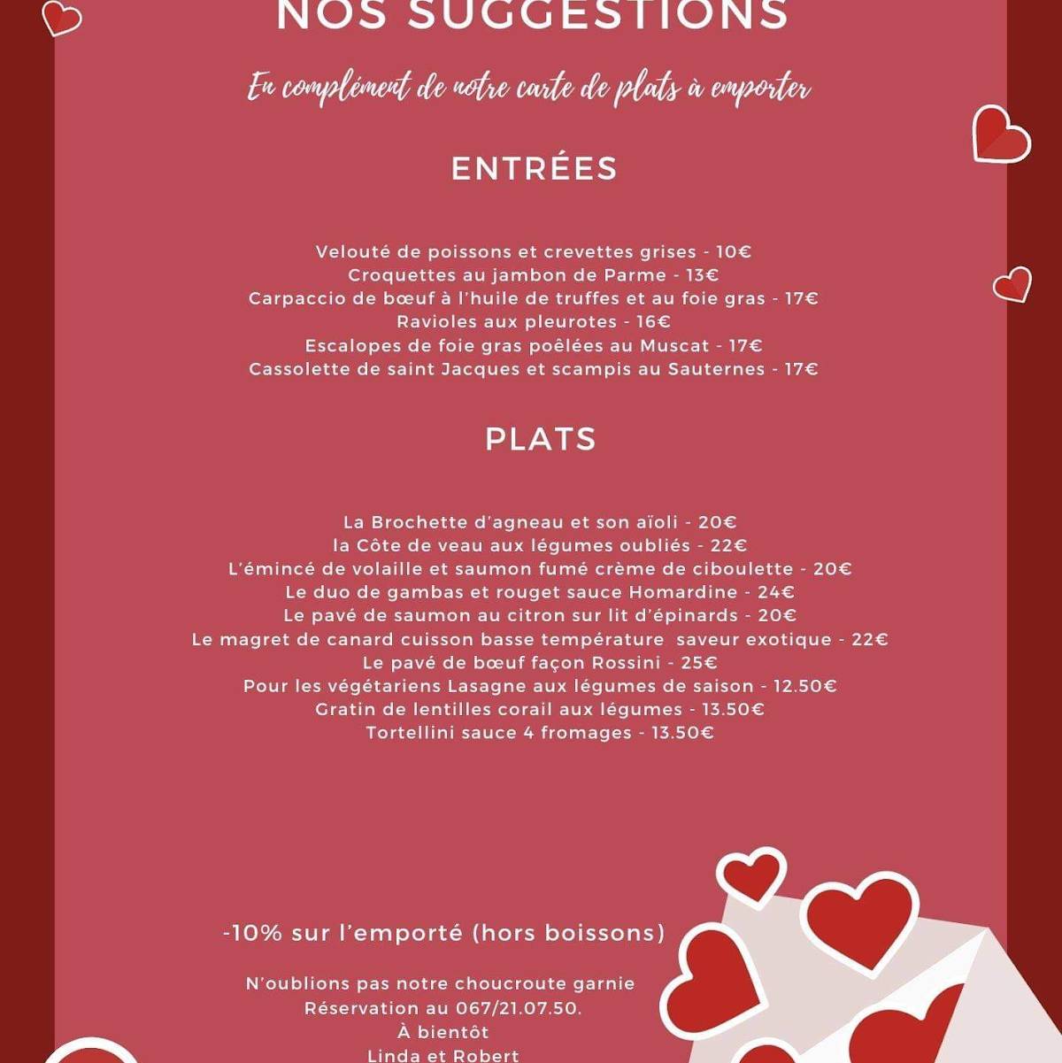 Menu au Restaurant Le Griffon, Braine-le-Comte