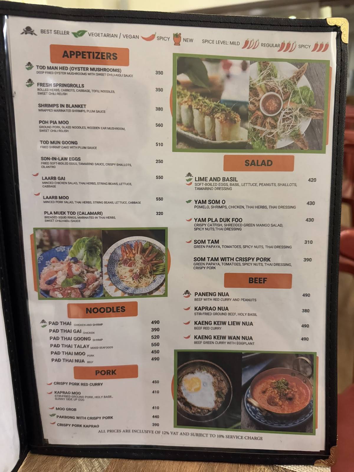 Menu at Lime and Basil restaurant, Baguio