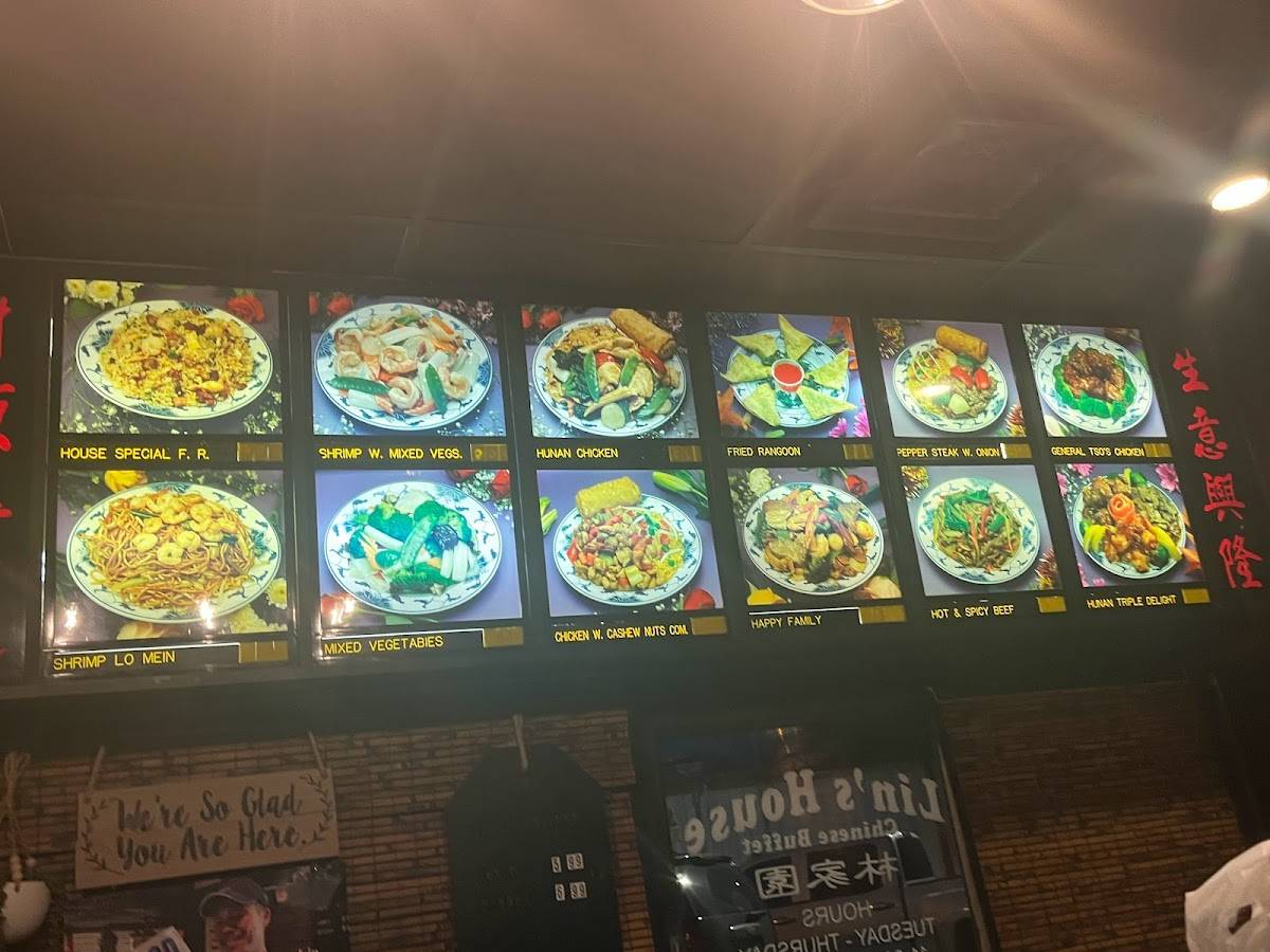 Menu at Lin's House restaurant, Greenwood, 400 W Center St