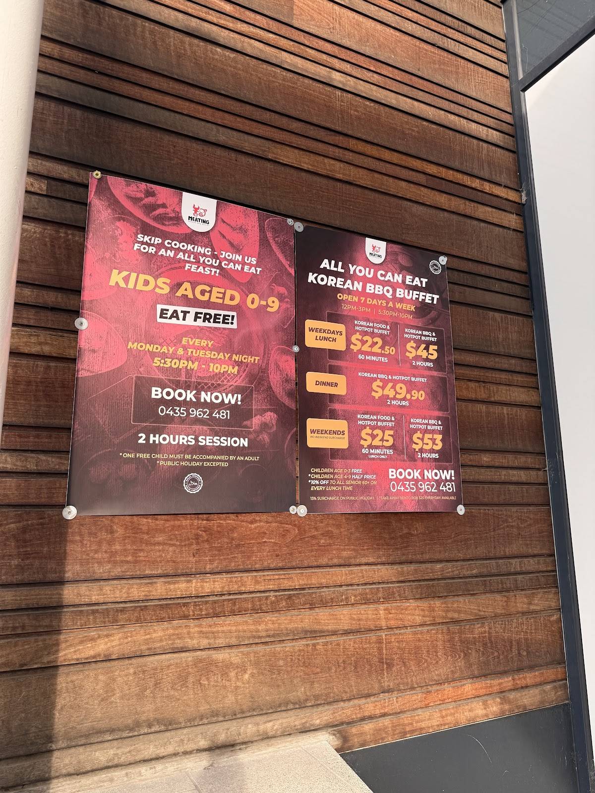 Menu at Meating Korean BBQ Buffet Nunawading, Nunawading
