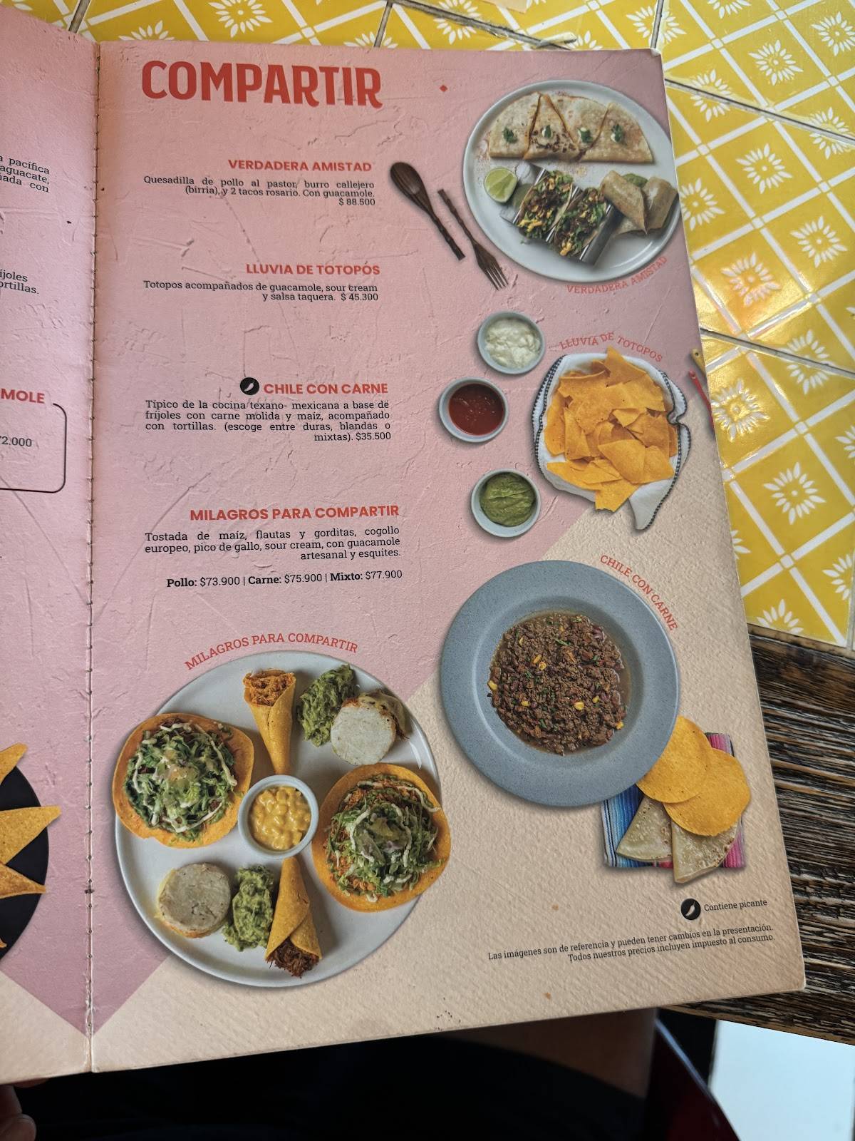 Carta de Restaurante Milagros Laureles, Medellín, Tv 39D #39-73