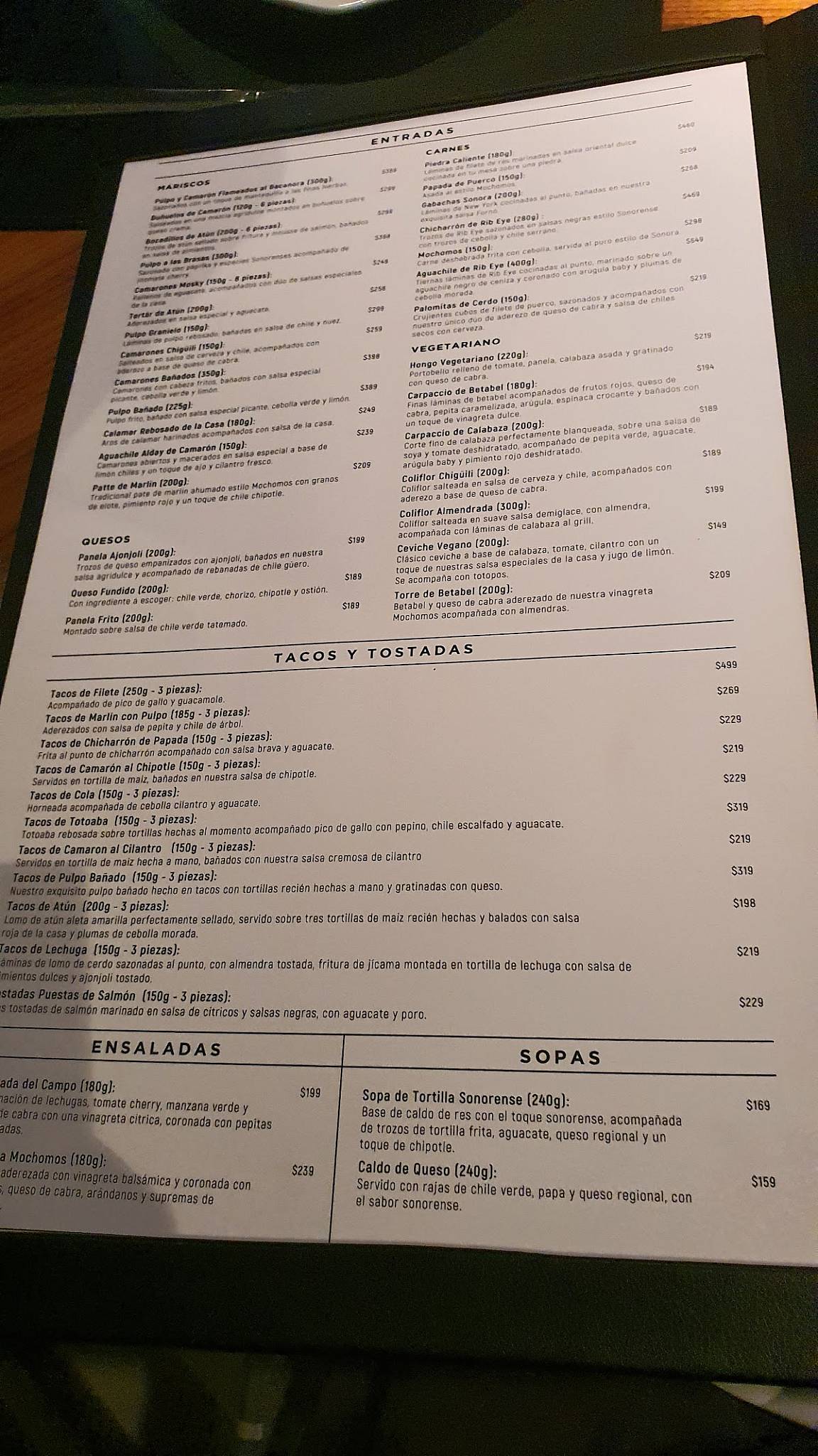 Carta del restaurante Mochomos Monterrey, San Pedro Garza García, Av ...