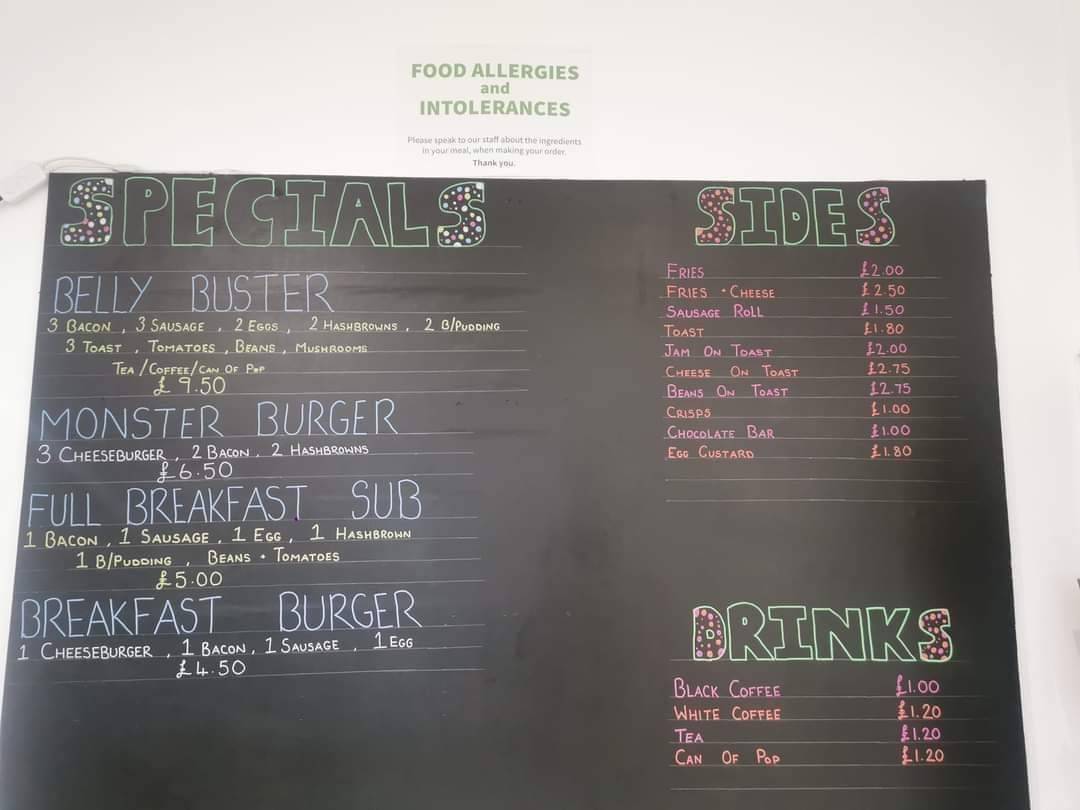 Menu at Munch Box Sandwich Bar, Crewe