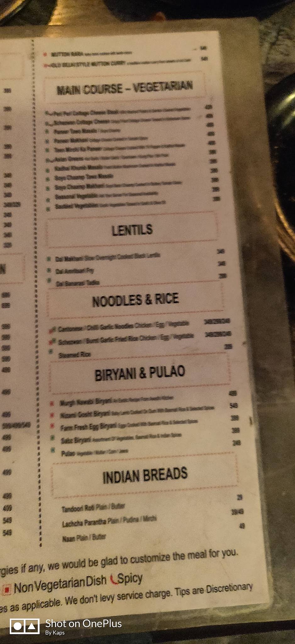 Menu at Hangover, Gurugram, Naansense