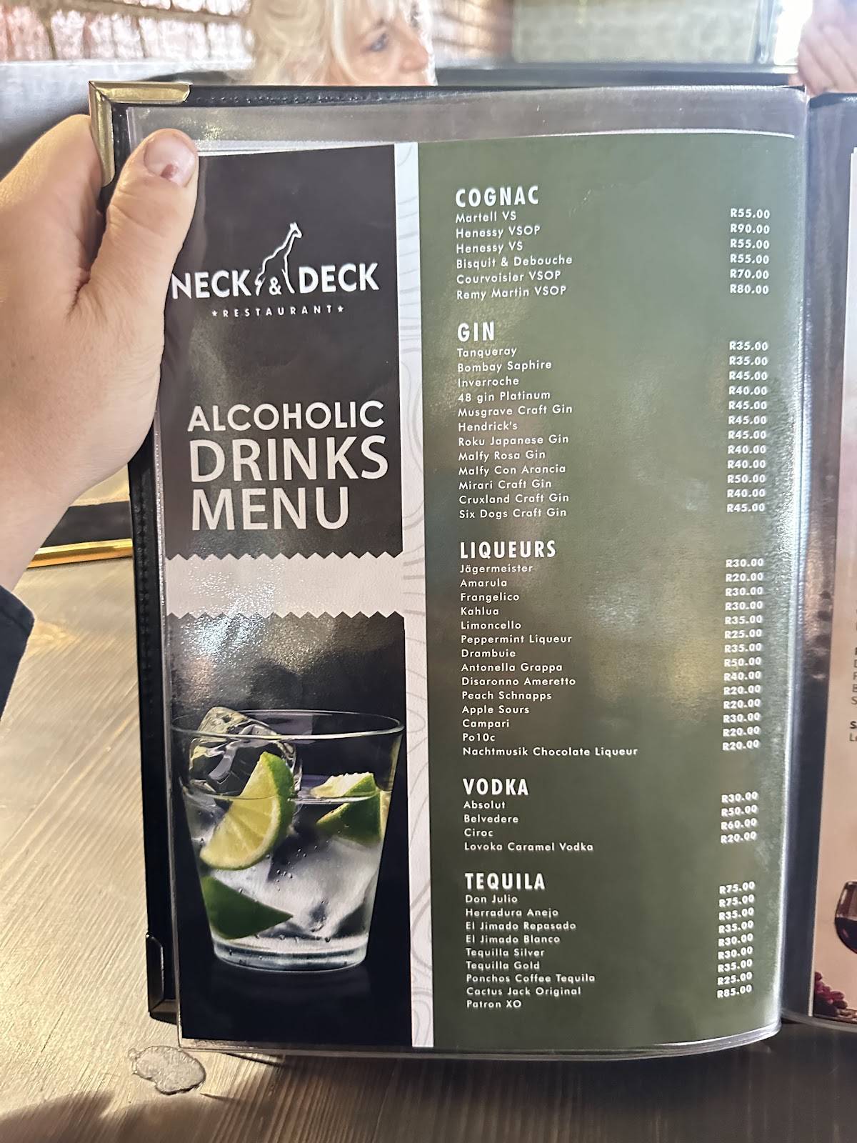 Menu at Neck & Deck Restaurant, Krugersdorp