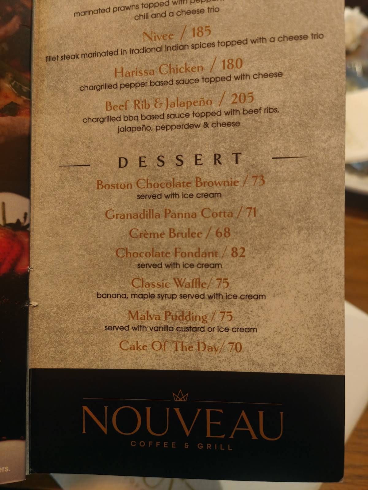 Menu at Nouveau Coffee & Grill - Century City restaurant, Cape Town