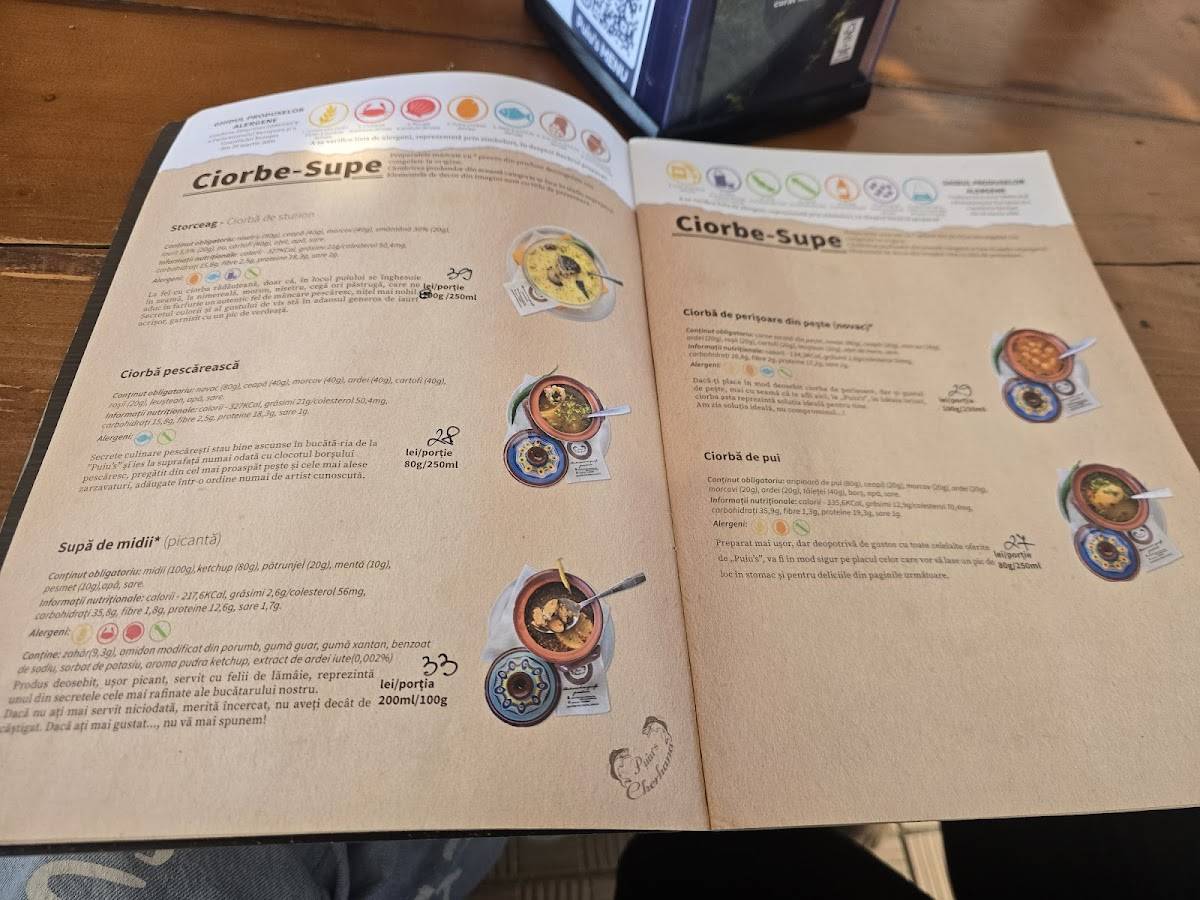 Menu at PUIU'S (Cazemata), Mangalia