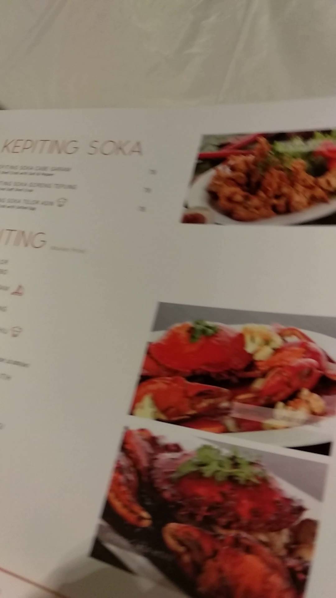 Menu at Restaurant Pondok Kampoeng Nelayan, Kediri