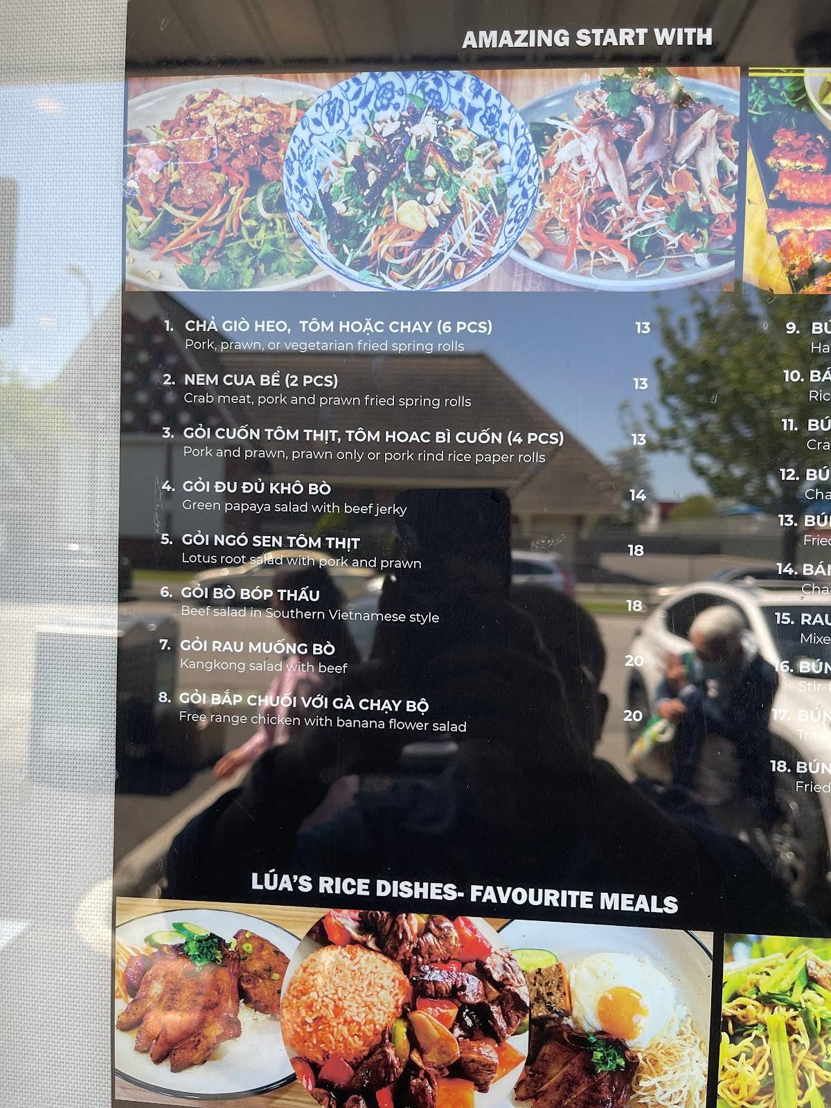 Menu at Quan Lua restaurant, Springvale