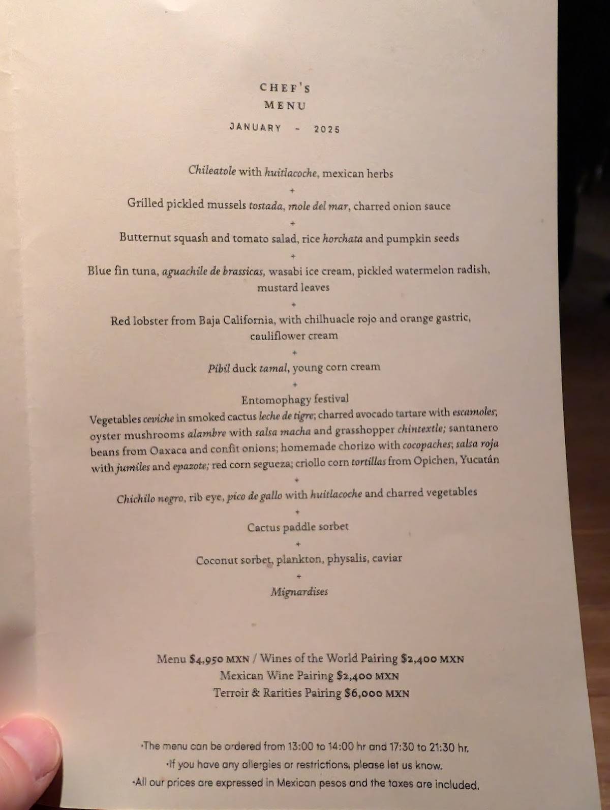 Carta del restaurante Quintonil, Ciudad López Mateos, Newton 55 Col ...