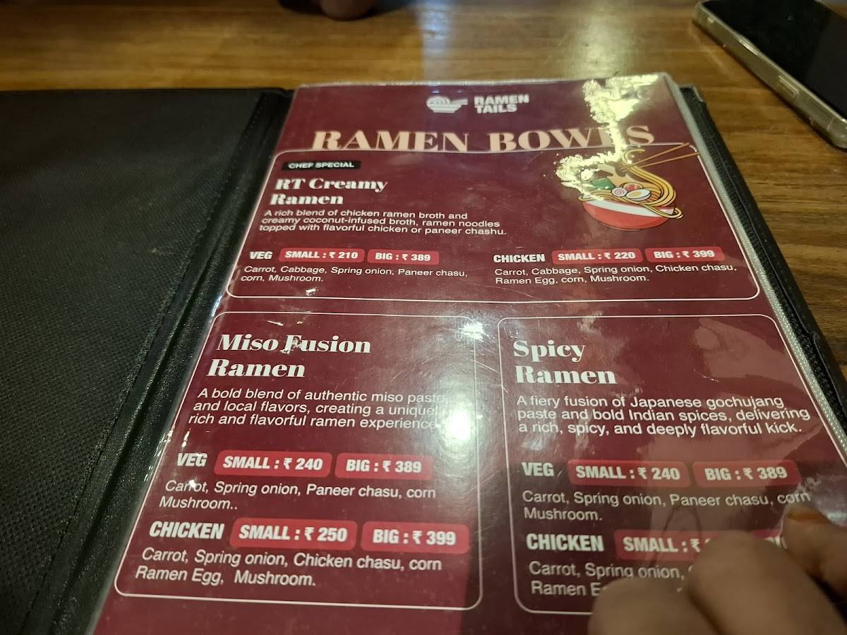 Menu at Ramen Tails, Mira Bhayandar
