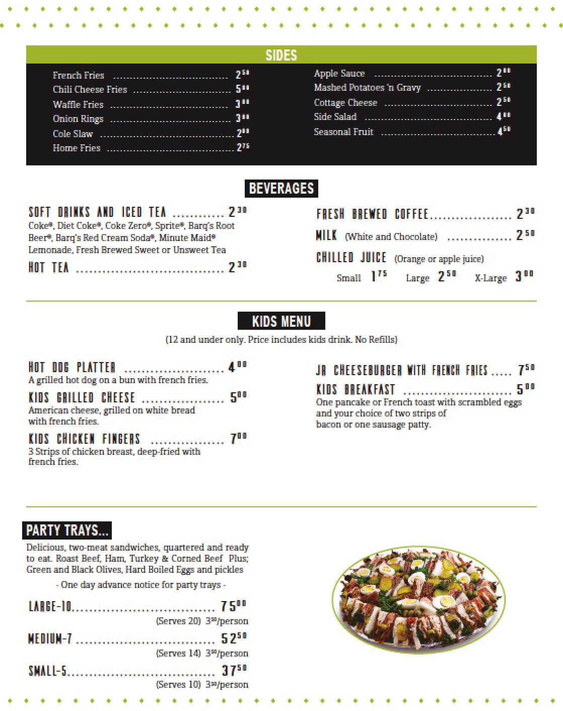 Menu at Red Squirrel restaurant, Cincinnati, Colerain Ave