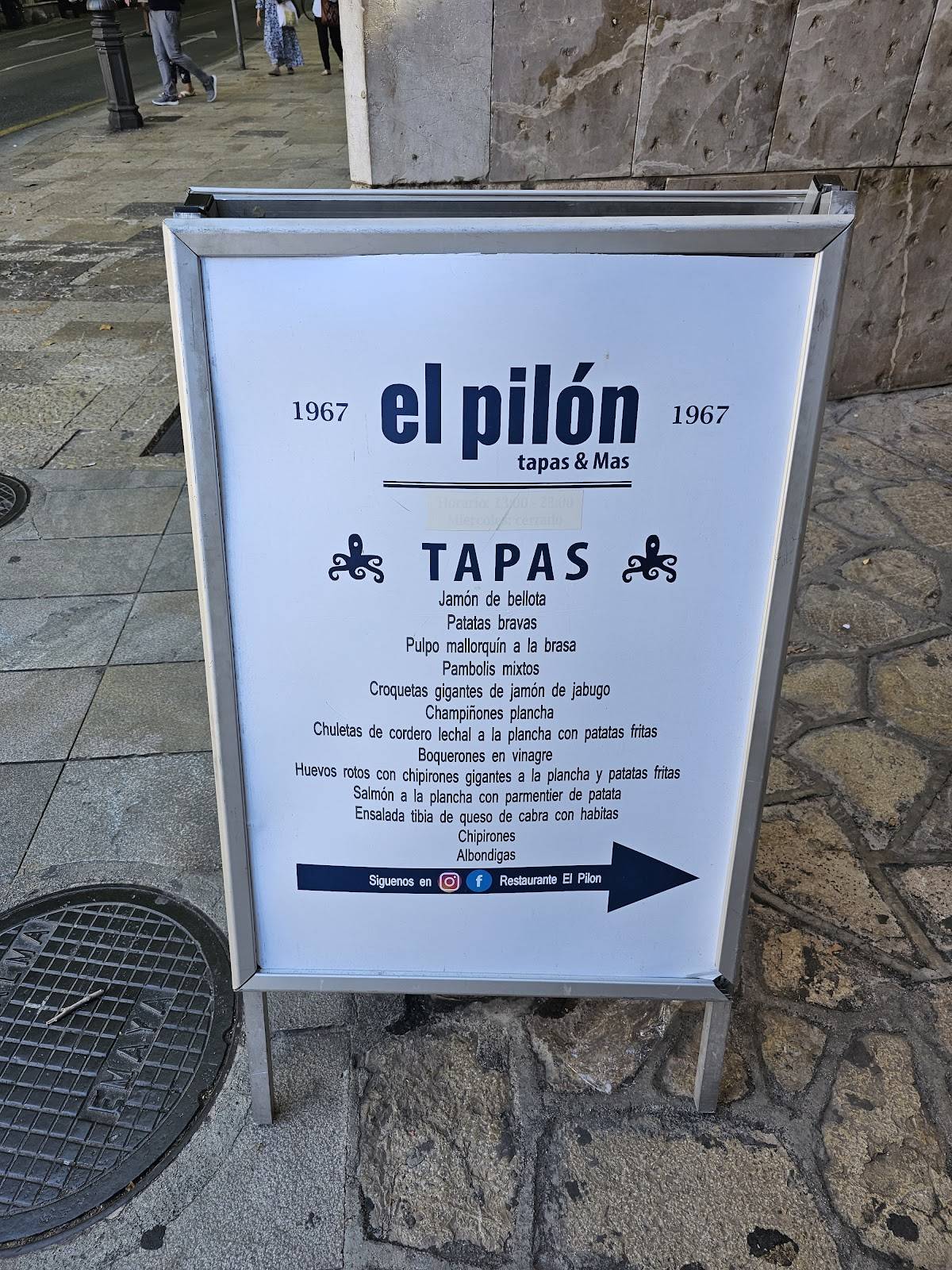 Menu at Restaurant El Pilón, Palma, Carrer de Can Cifré