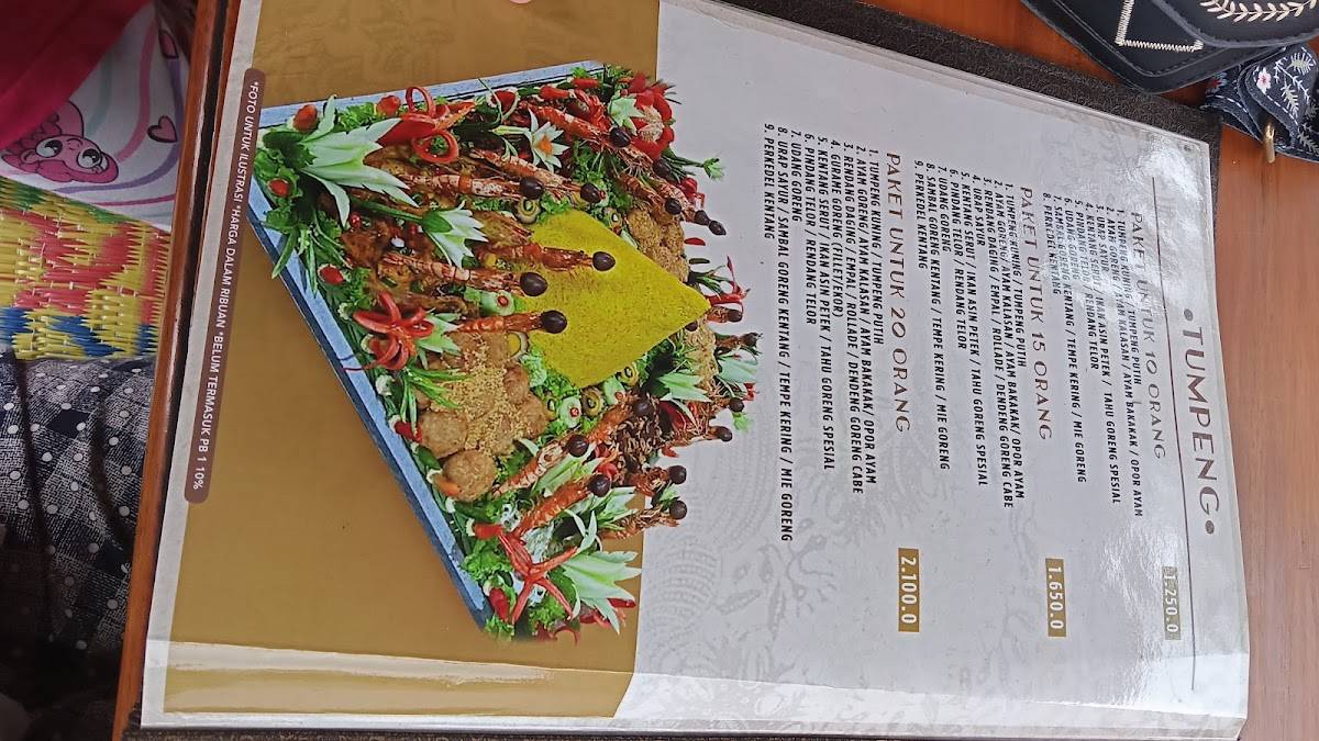 Menu at Restoran Sunda Alam Sari Deltamas restaurant, Bekasi Regency