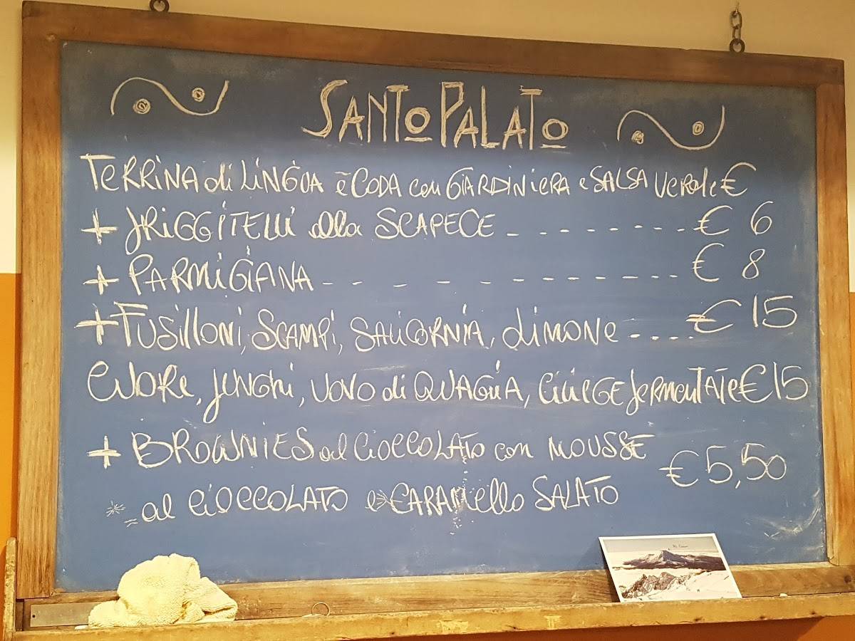 Menu da SantoPalato ristorante, Roma
