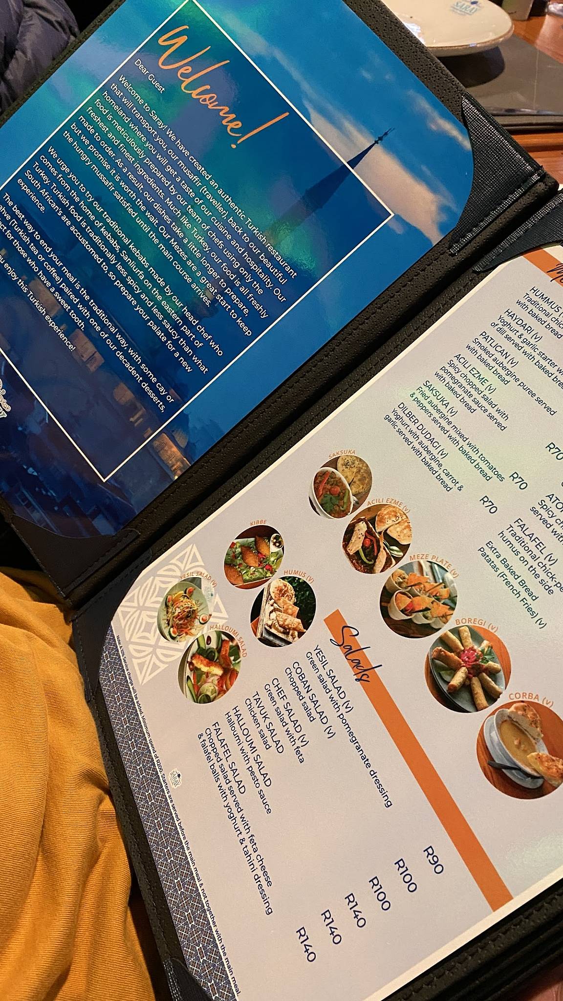 Menu at Saray Restaurant, Cape Town, Shop G01 Clocktower Building