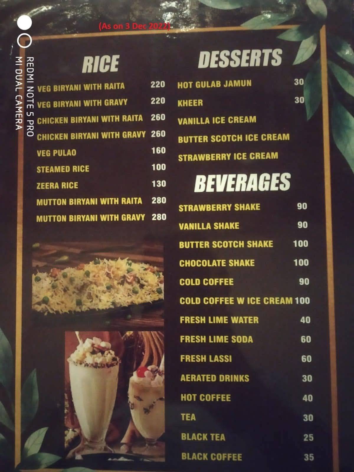 Menu at Shelly Restaurant Parwanoo, Parwanoo