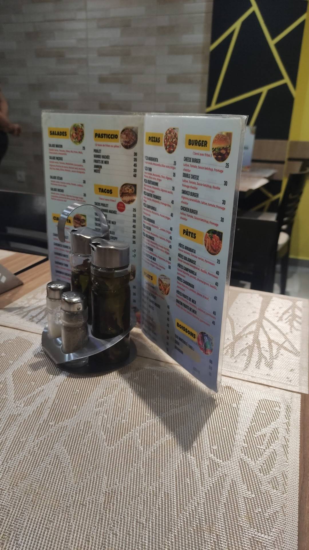 Menu au Snack rochdi restaurant, Casablanca
