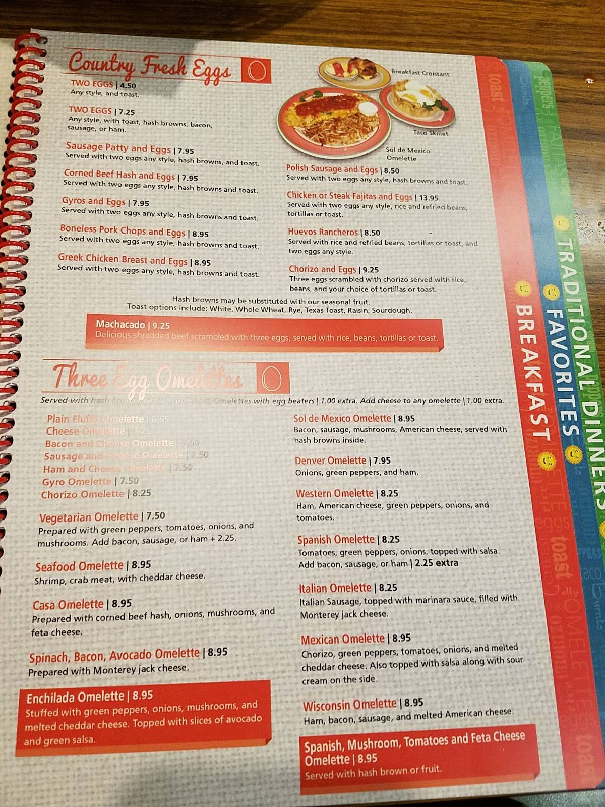 Menu at Sol De Mexico restaurant, Mukwonago