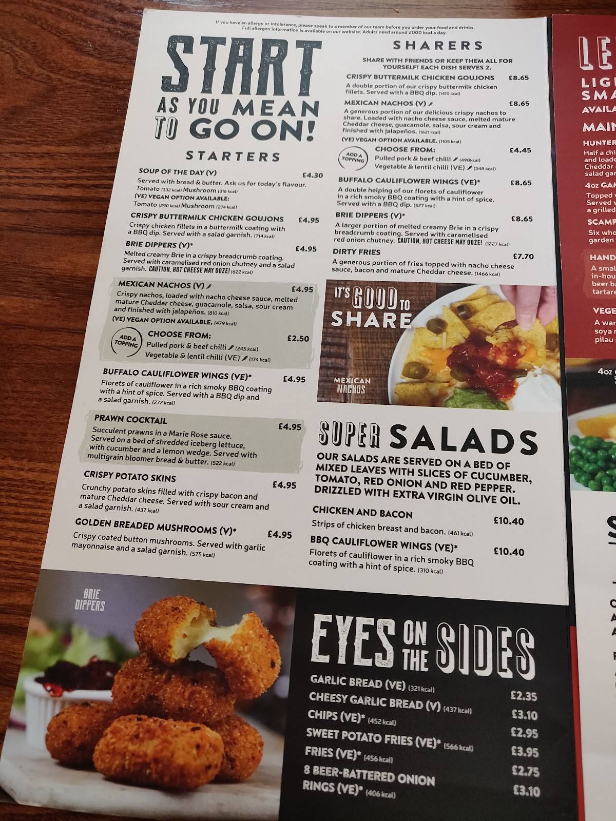 Menu at Sugar Mill restaurant, Bourne