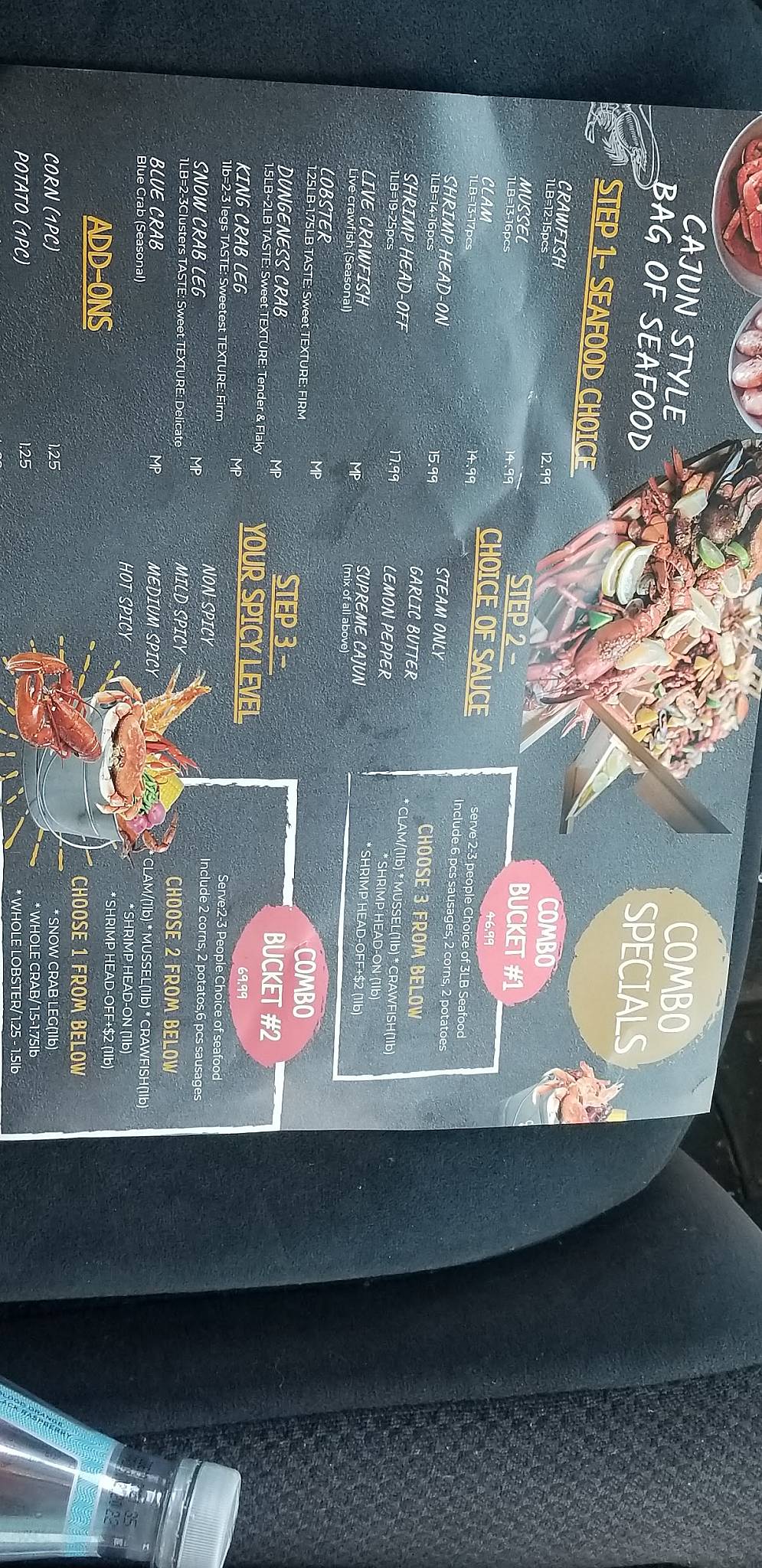 Menu at Supreme Crab Buffet restaurant, Redwood City
