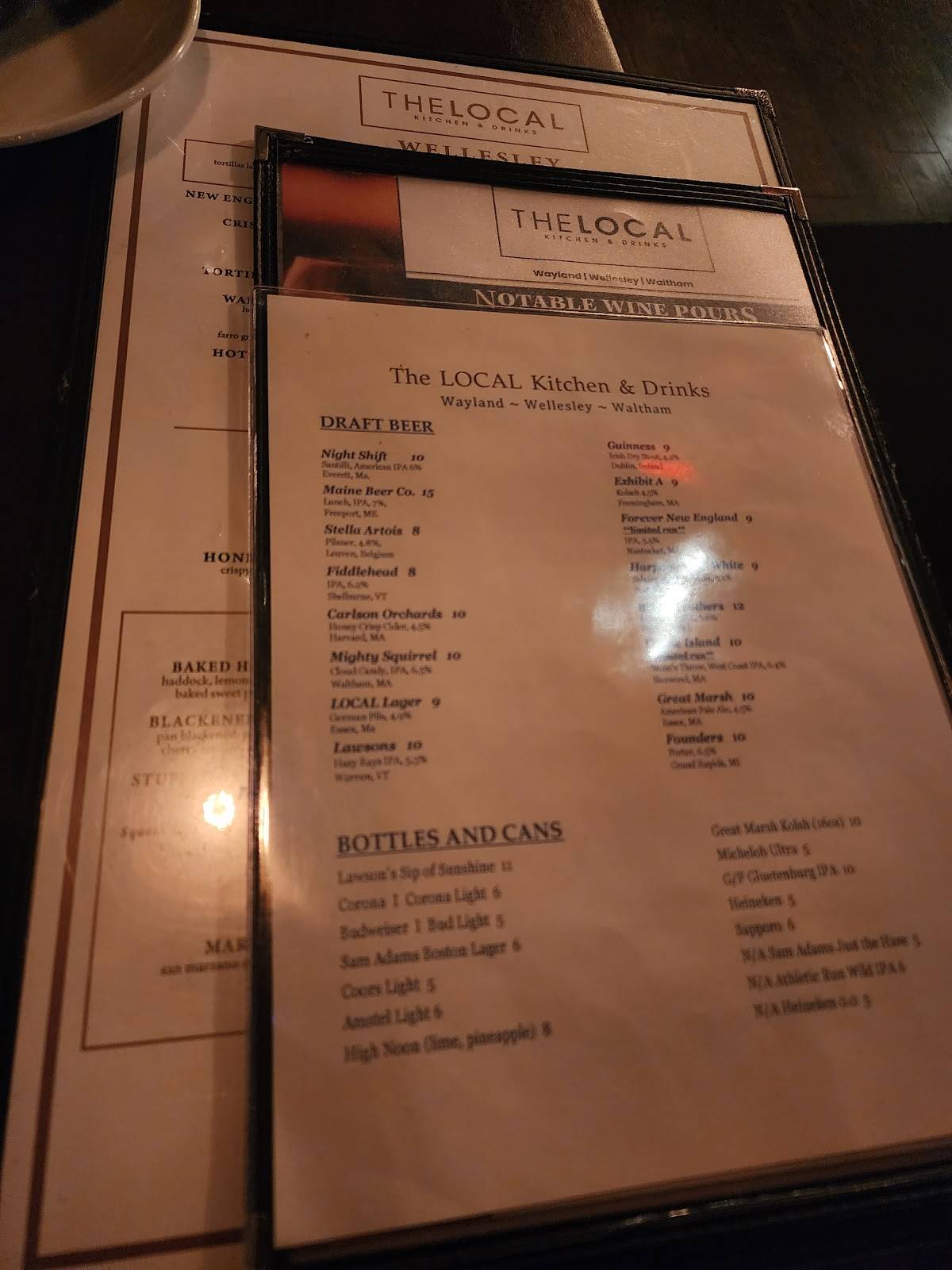 Menu at The Local Kitchen & Drinks restaurant, Wellesley