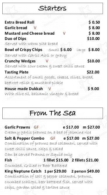 Menu at The Old Spot pub & bar, Salisbury Heights