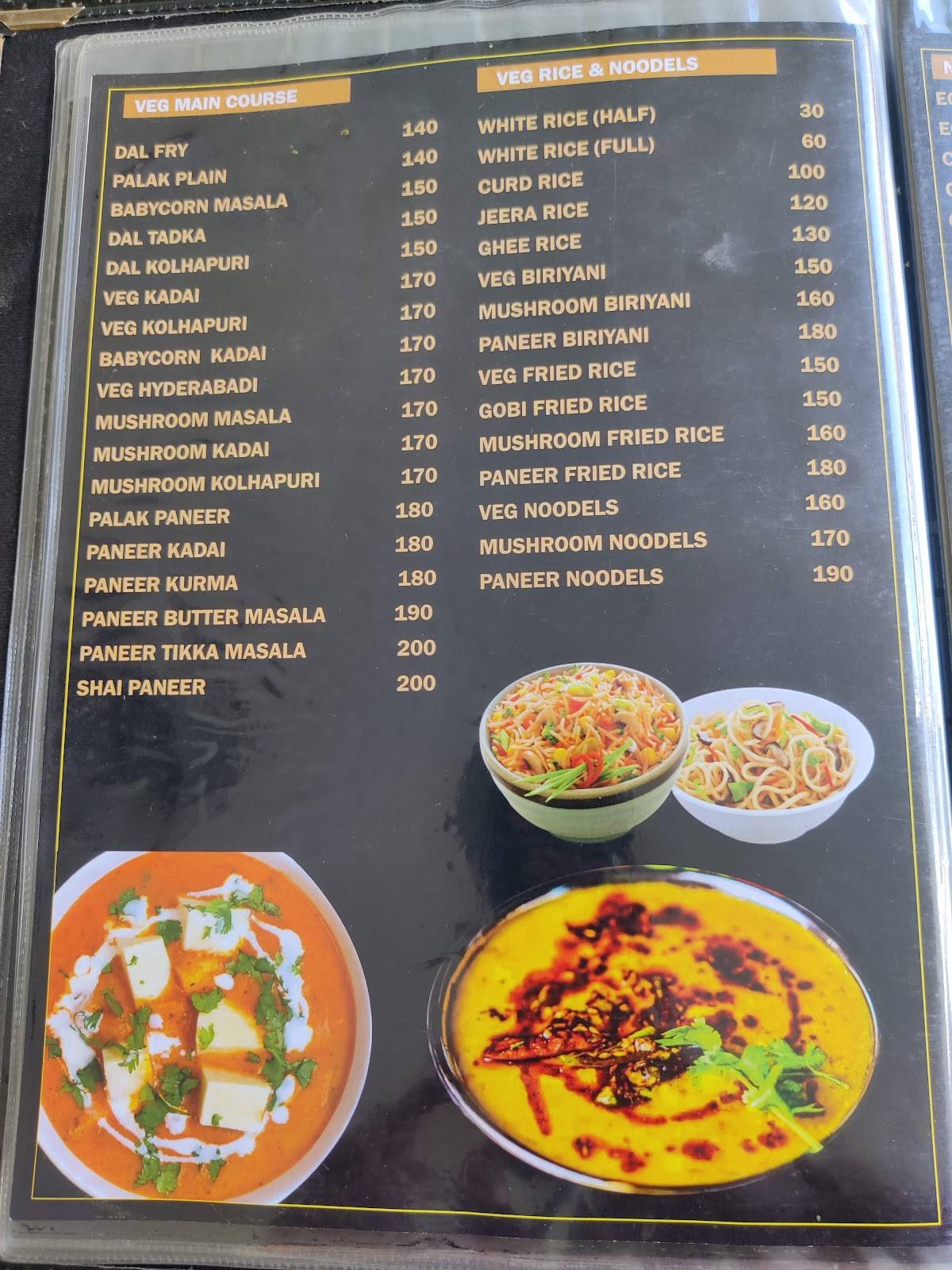 Menu at The Wave Restaurant, India