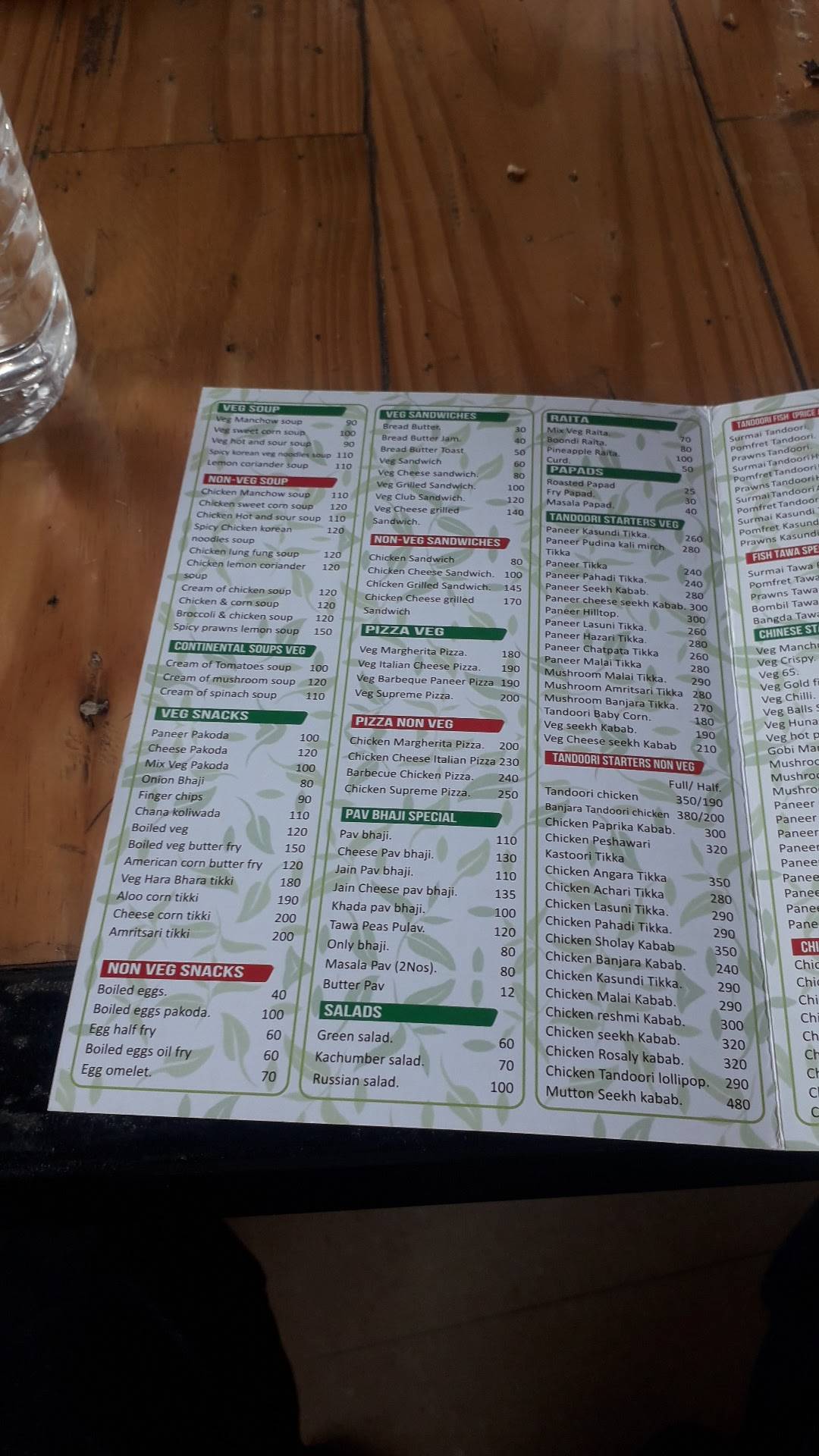 Menu at The leaf Family Garden Restaurant, Karjat