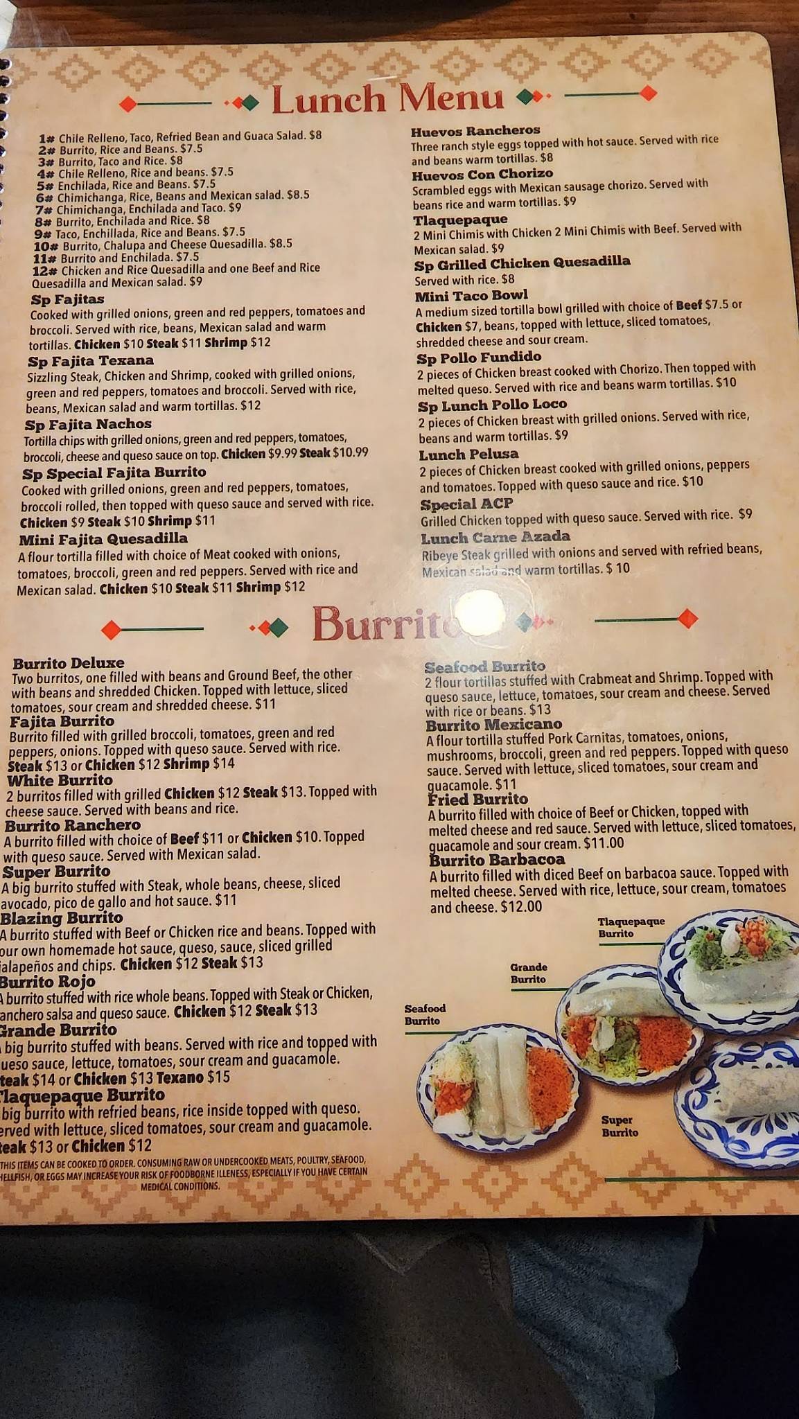 Menu at Tlaquepaque, Heath restaurant, Heath