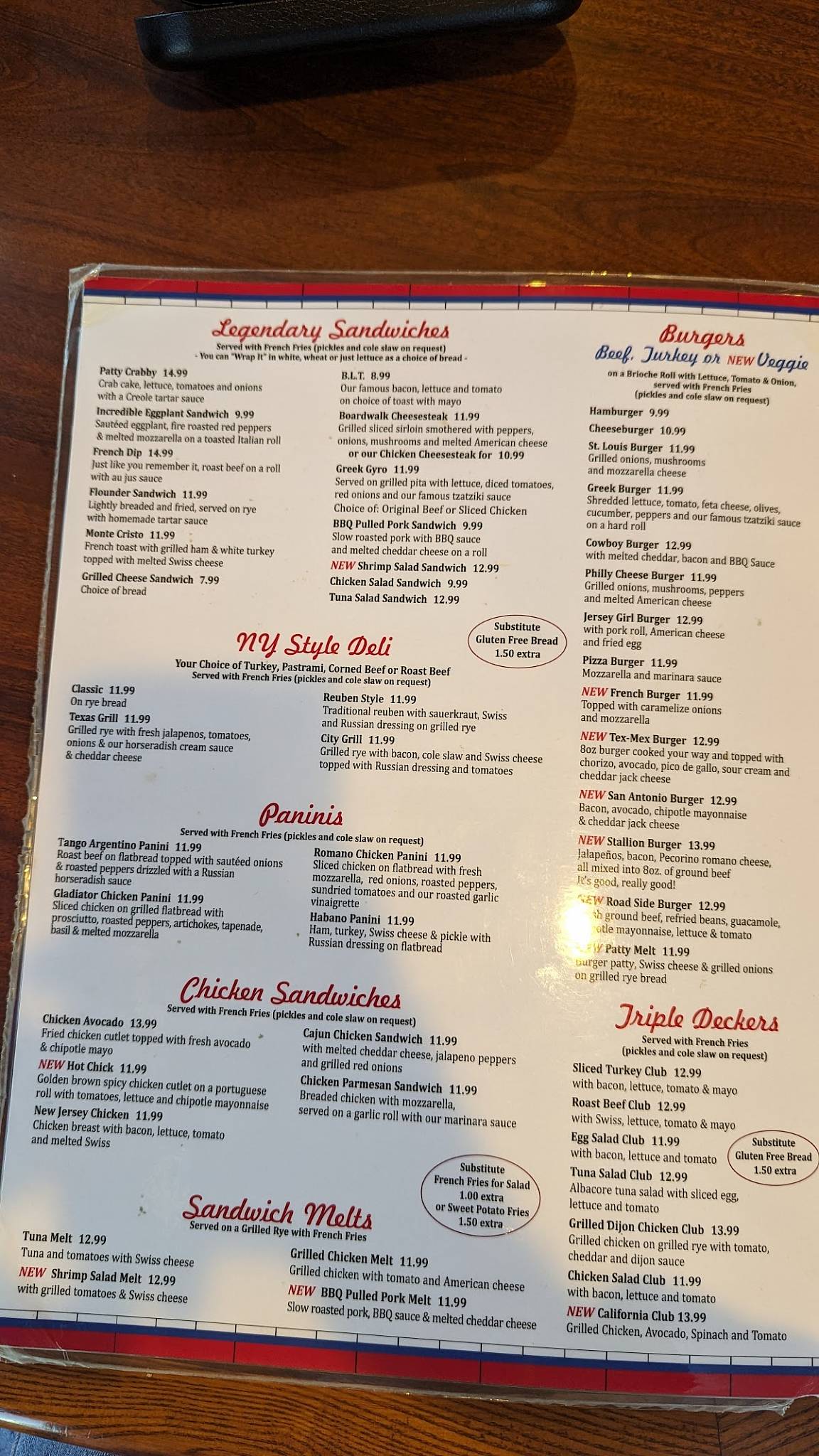 Menu at Town Diner restaurant, East Windsor