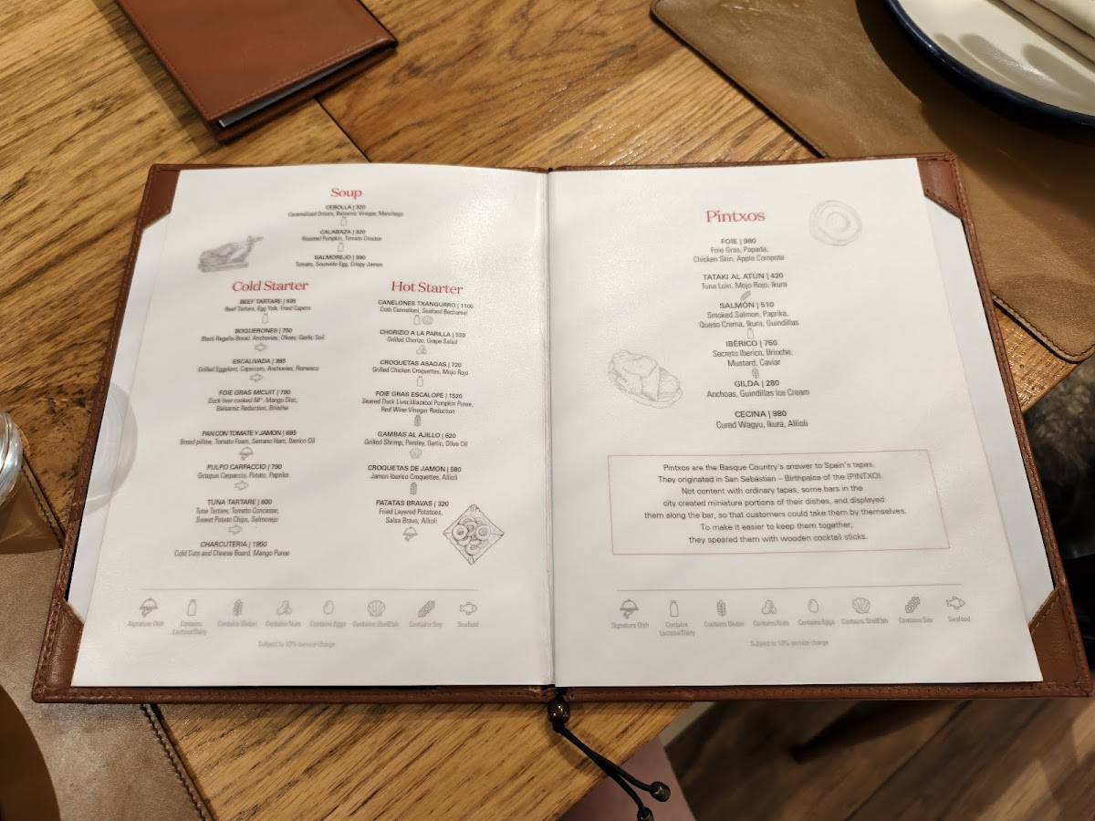 Carta de Txoko - Asador Restaurante, Makati