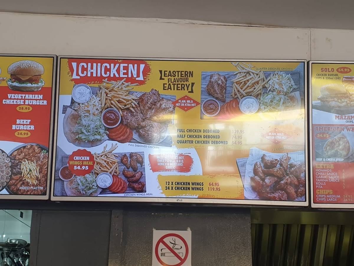 Menu at Uncle Faouzi: Hatfield restaurant, Pretoria, Burnett St